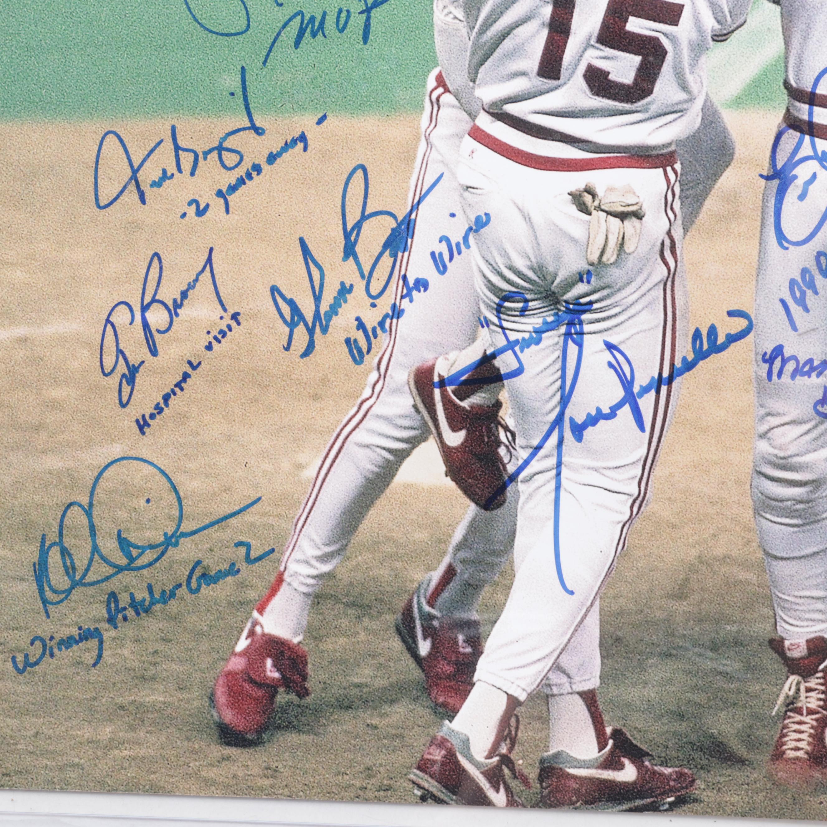 1990 Cincinnati Reds Team Signed World Series Giclée Print | EBTH
