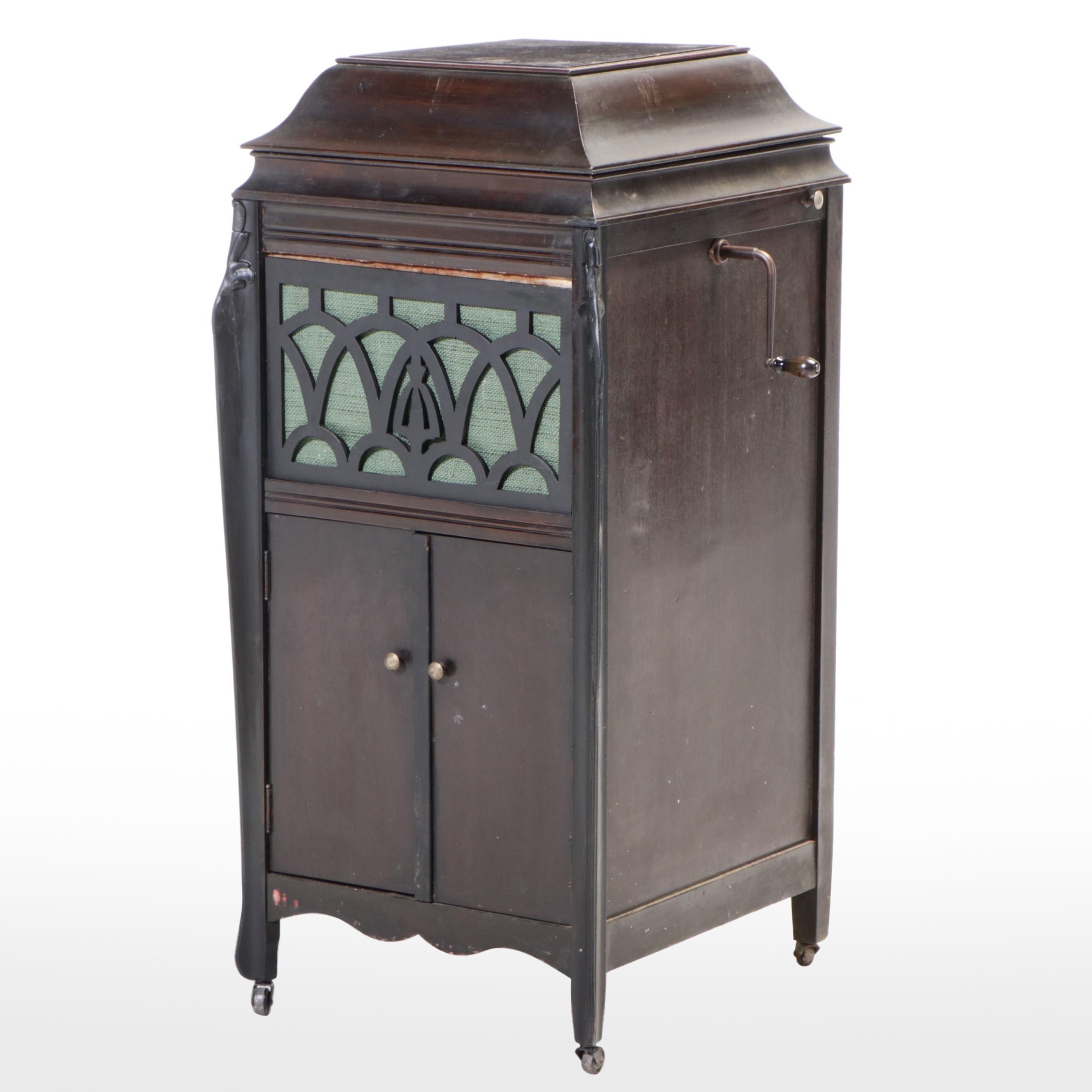 Art Deco Victrola Bel Canto Hand-Crank Turntable Cabinet, Early 20th ...