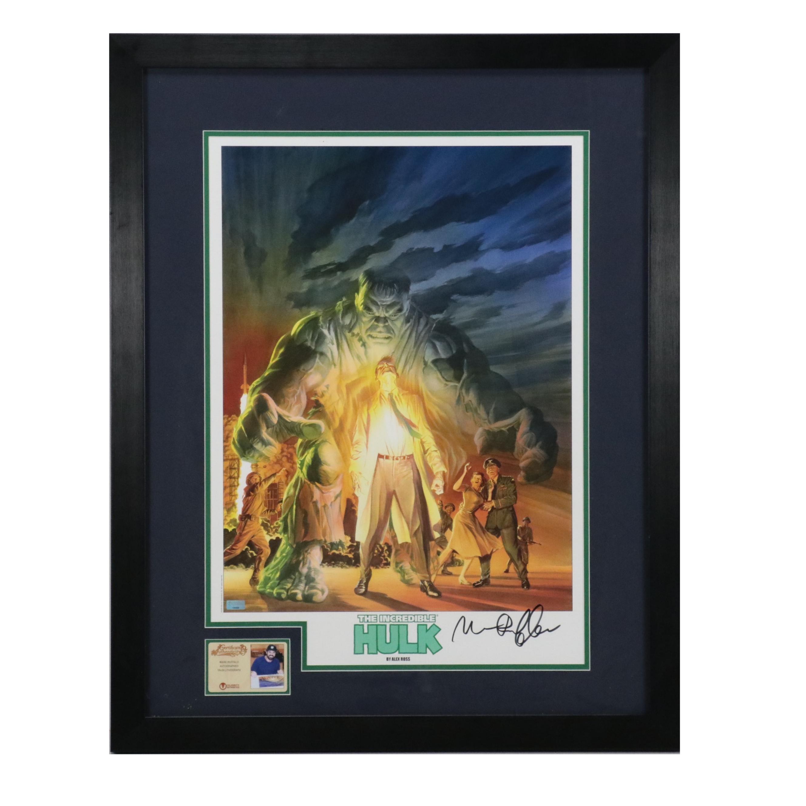 Mark Ruffalo Signed "The Incredible Hulk" Lithograph Print In Matted ...