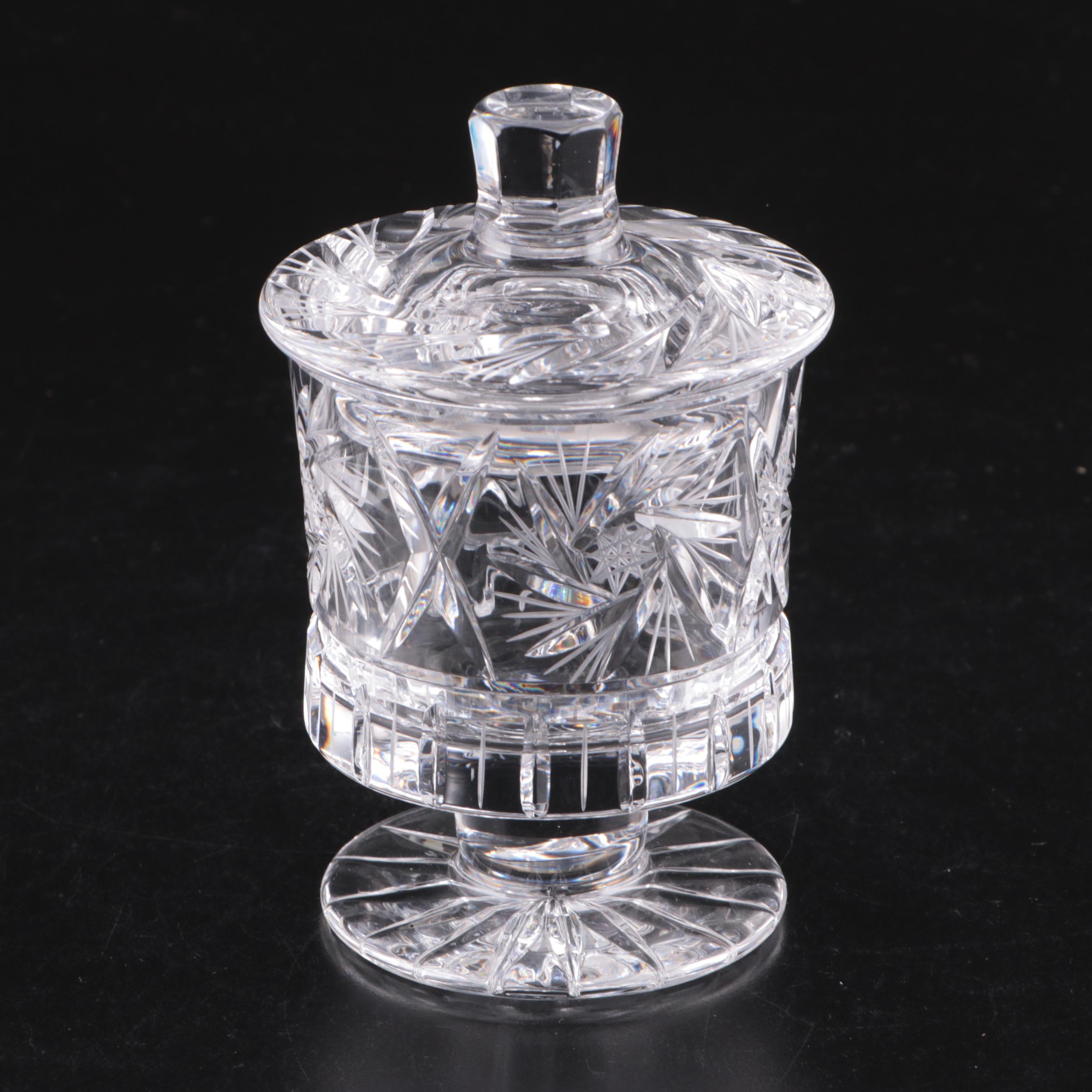 Fostoria "Centennial II" Cake Stand with Cut and Pressed Glass Table ...