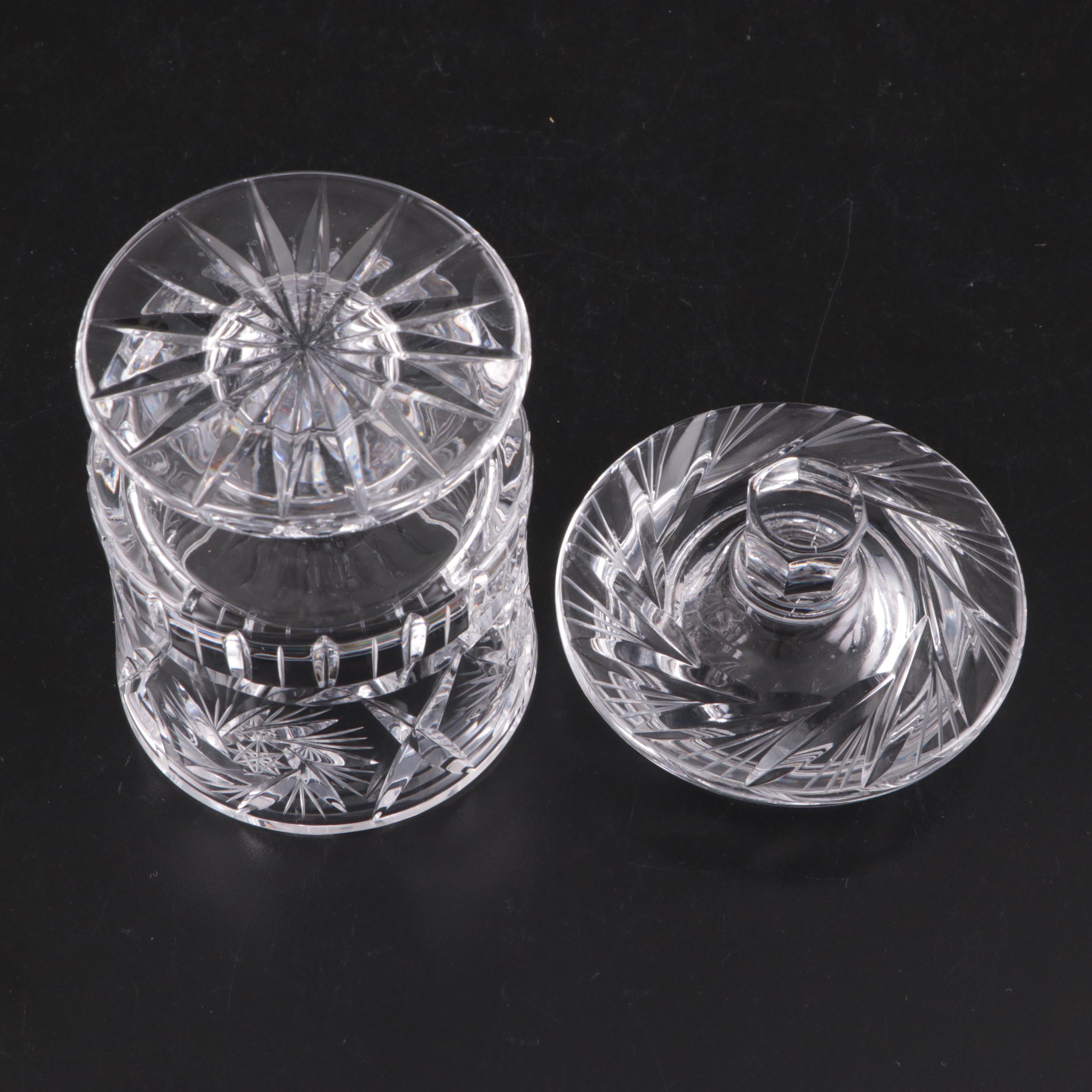 Fostoria "Centennial II" Cake Stand with Cut and Pressed Glass Table ...