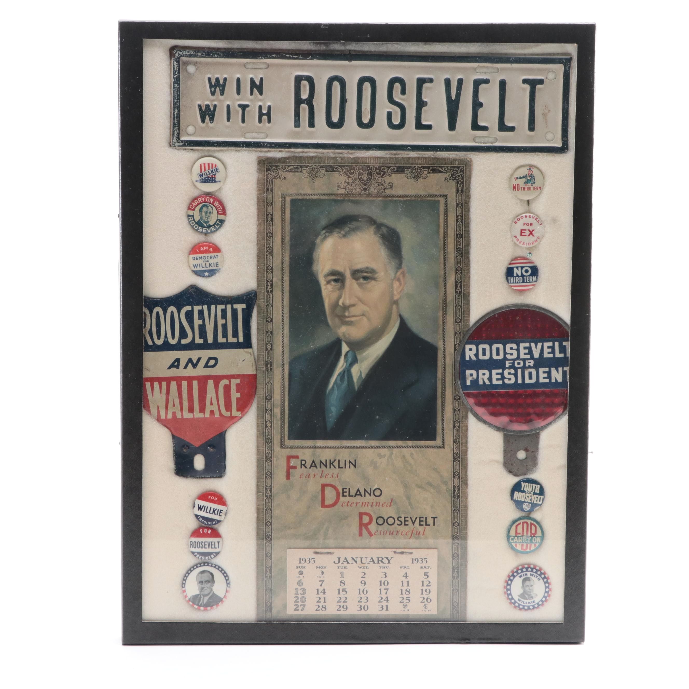 Franklin D. Roosevelt License Plate, Tags, Pinbacks, and More | EBTH