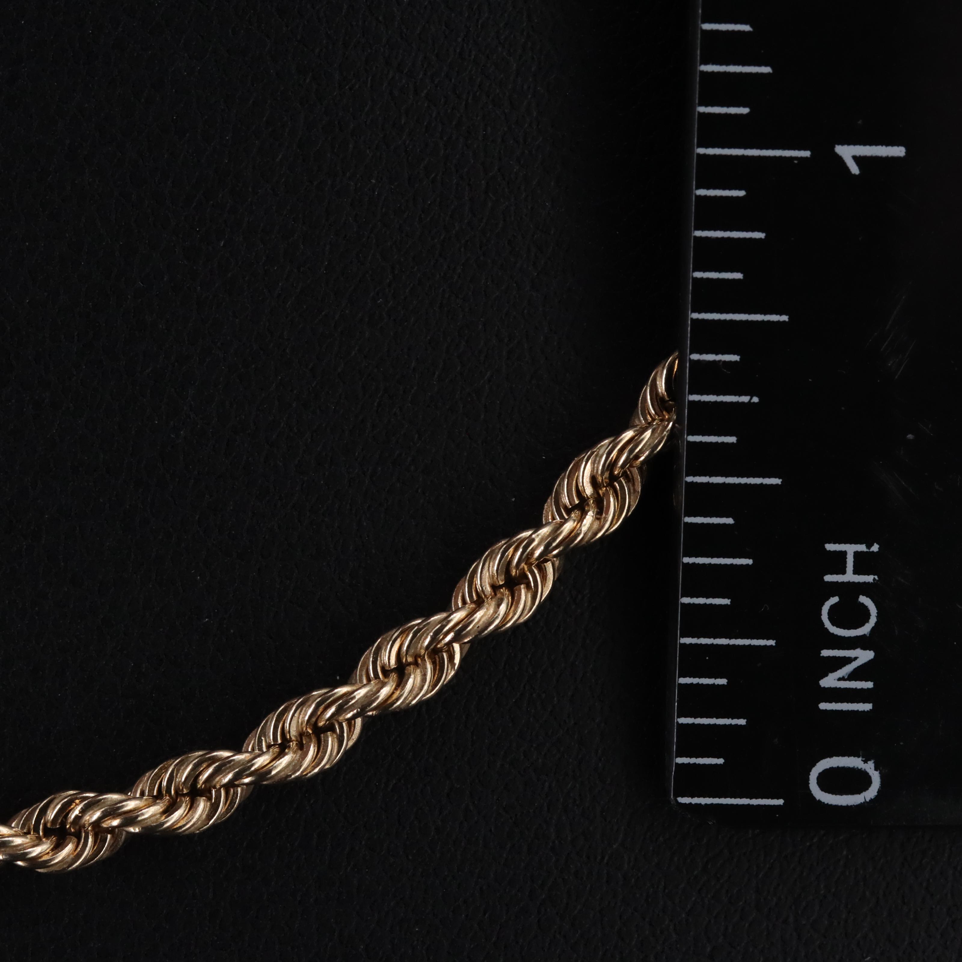 10K Rope Chain Necklace | EBTH
