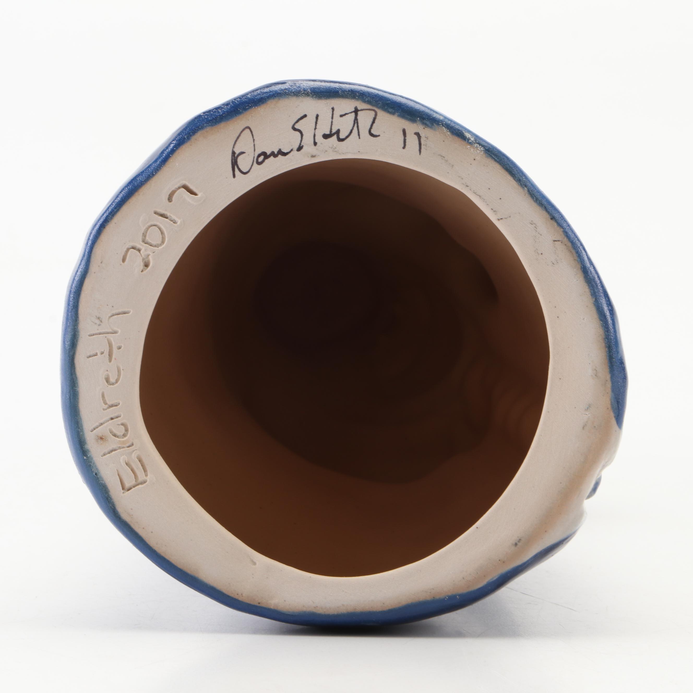 Eldreth Pottery Salt Glazed Stoneware Santa Figurines | EBTH