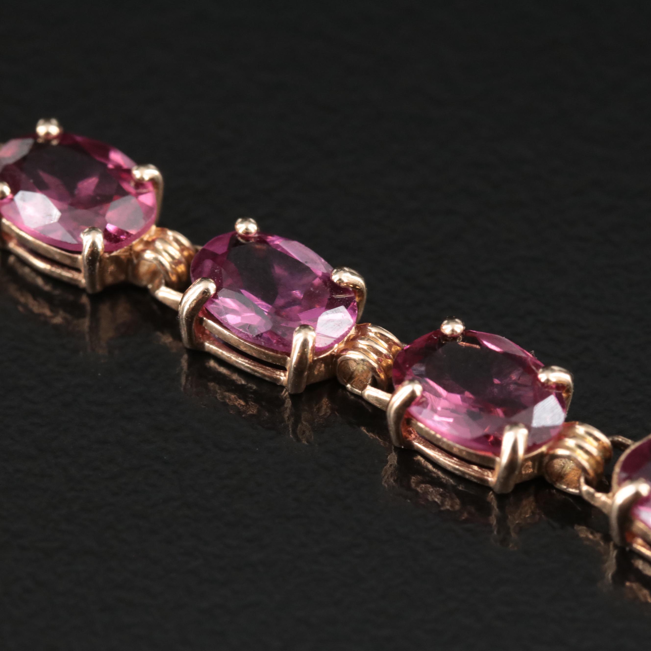 14K Rhodolite Garnet Bracelet | EBTH
