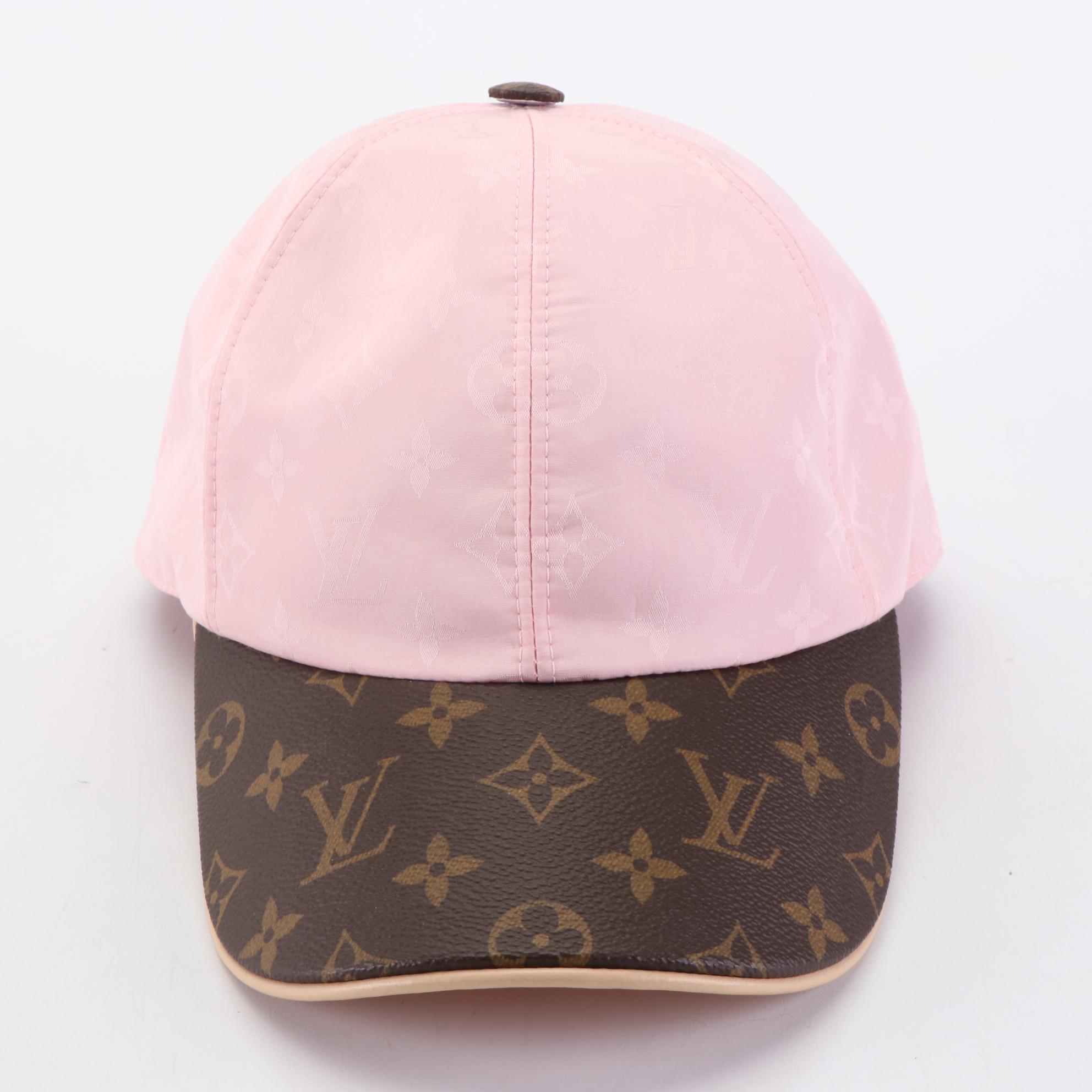 Louis Vuitton Pink Monogram, Coated Canvas, and Lambskin Get Ready Cap ...