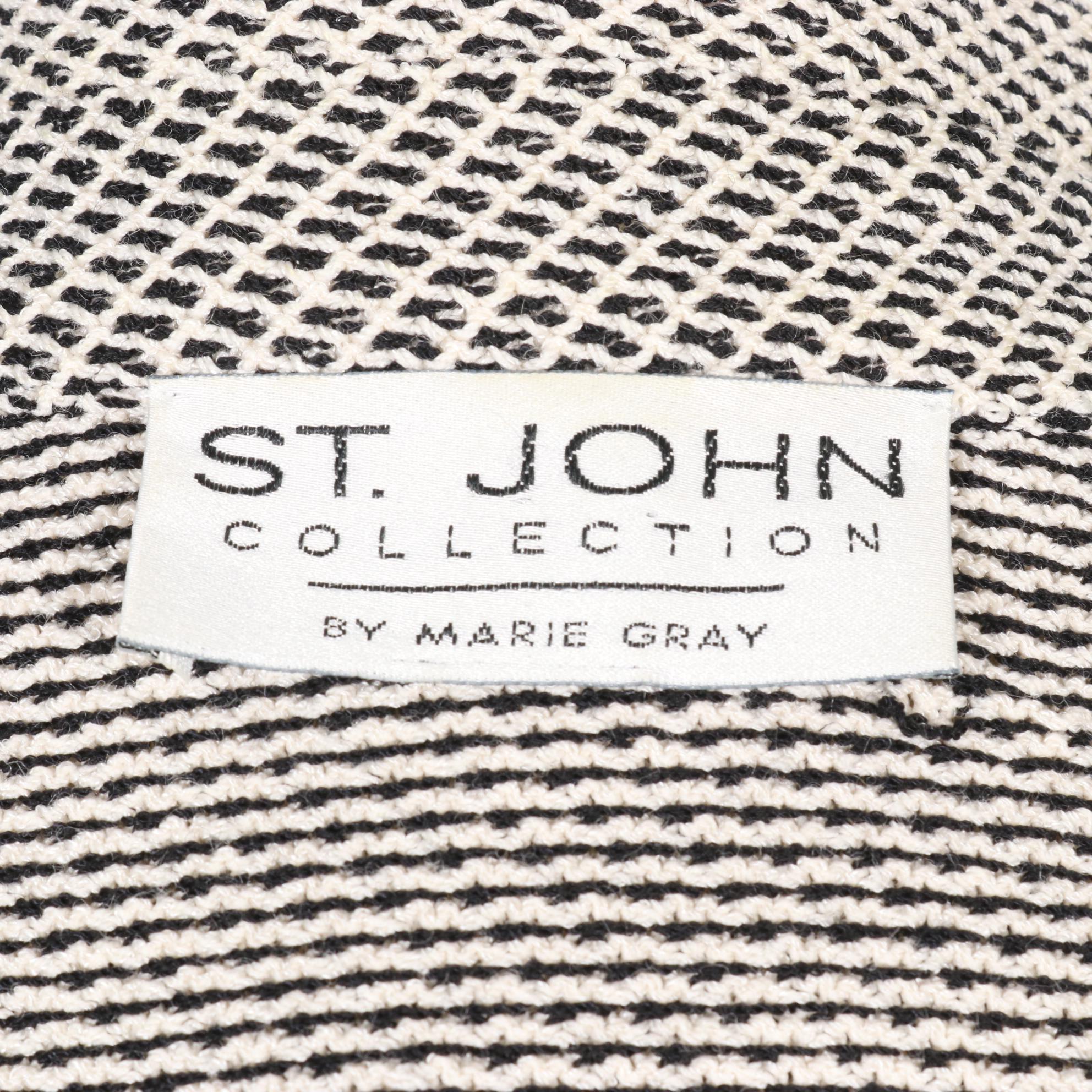 Knit St. John Collection By Marie Gray Suit Dress Features Contrast ...