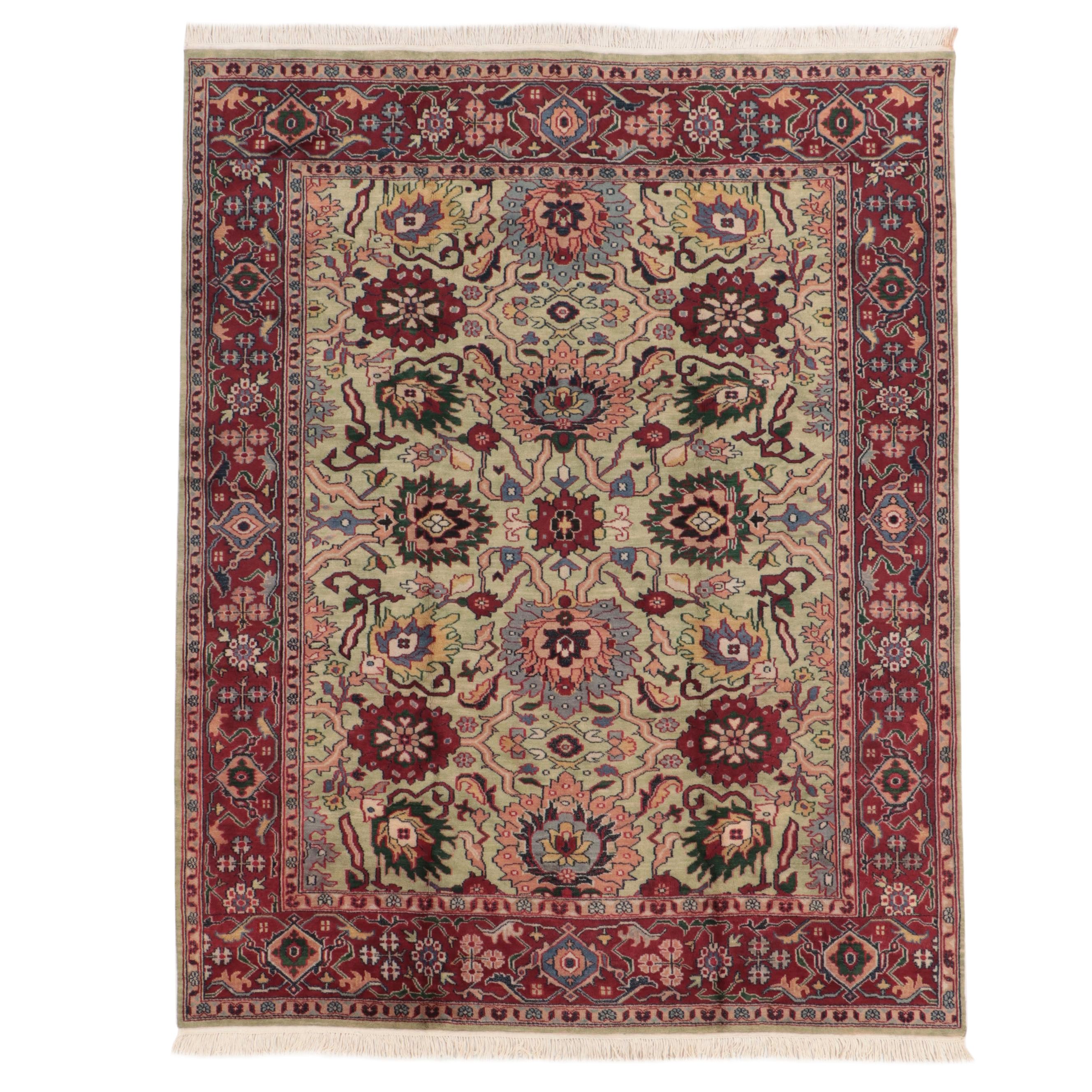 7'8 x 10'3 Hand-Knotted Indian Mahal Area Rug | EBTH