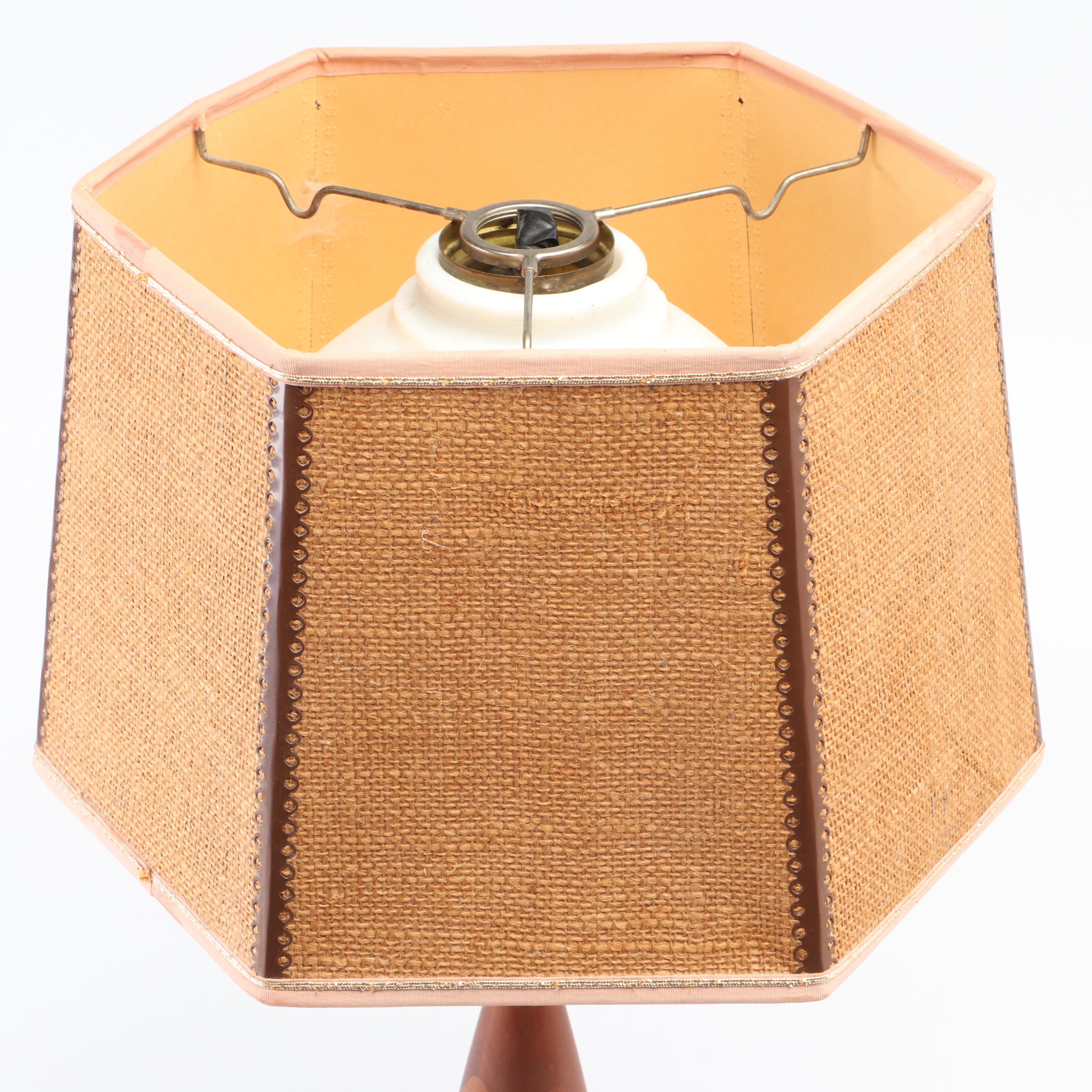 Lathe-Turned Wood Table Lamp With Humidors and Music Box | EBTH