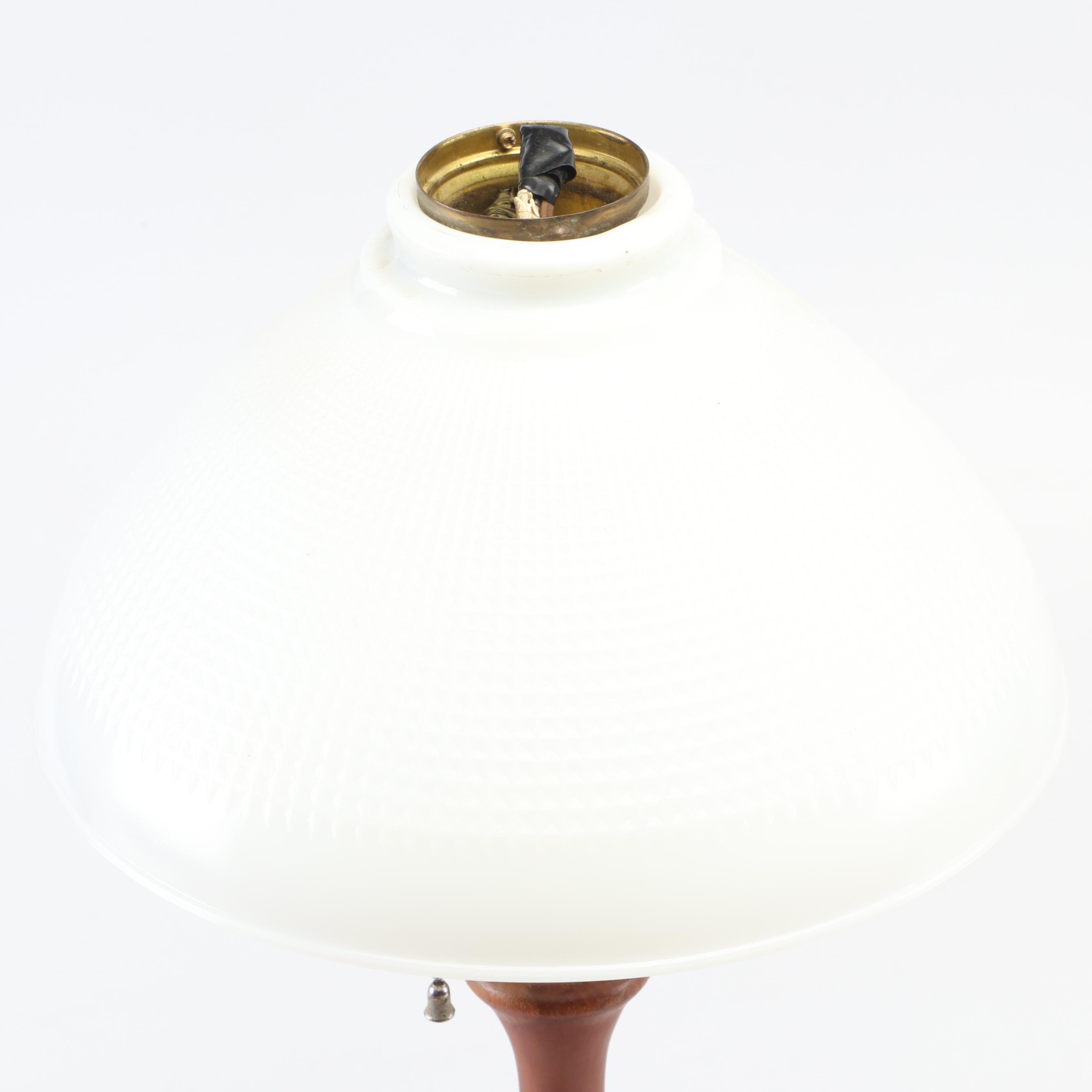 Lathe-Turned Wood Table Lamp With Humidors and Music Box | EBTH