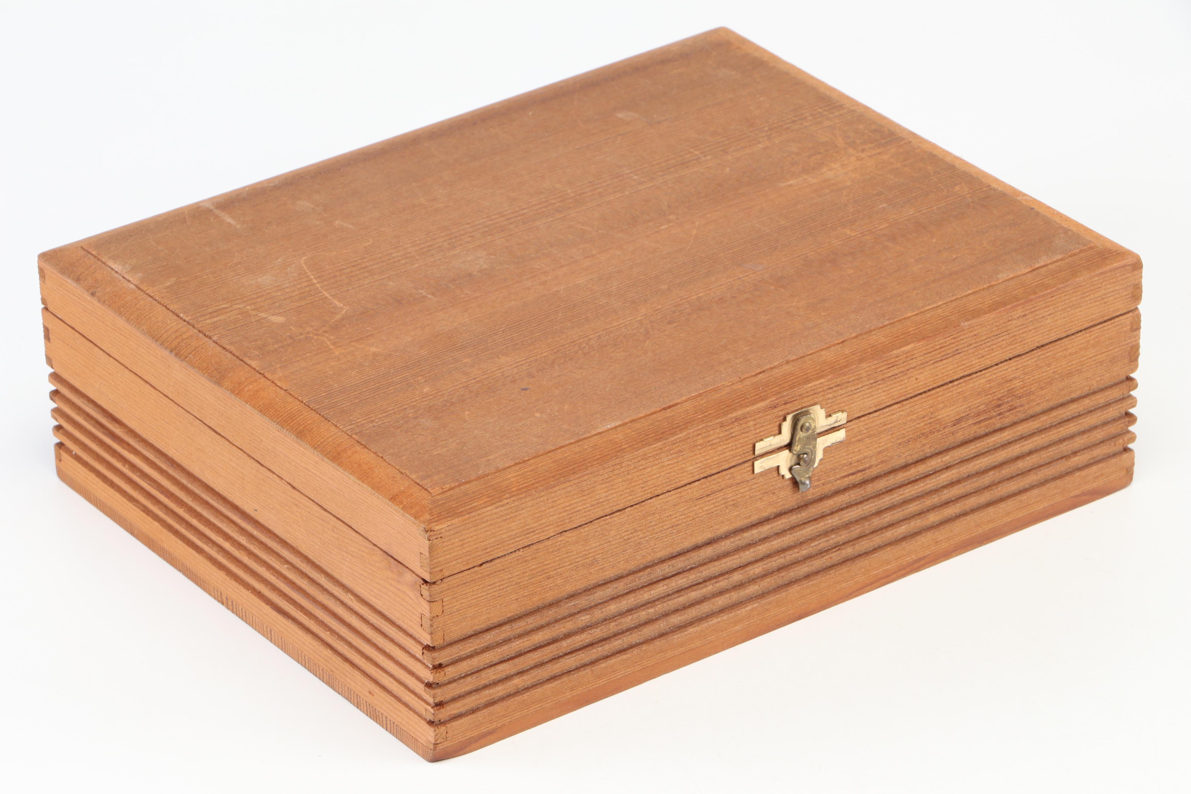 Lathe-Turned Wood Table Lamp With Humidors and Music Box | EBTH