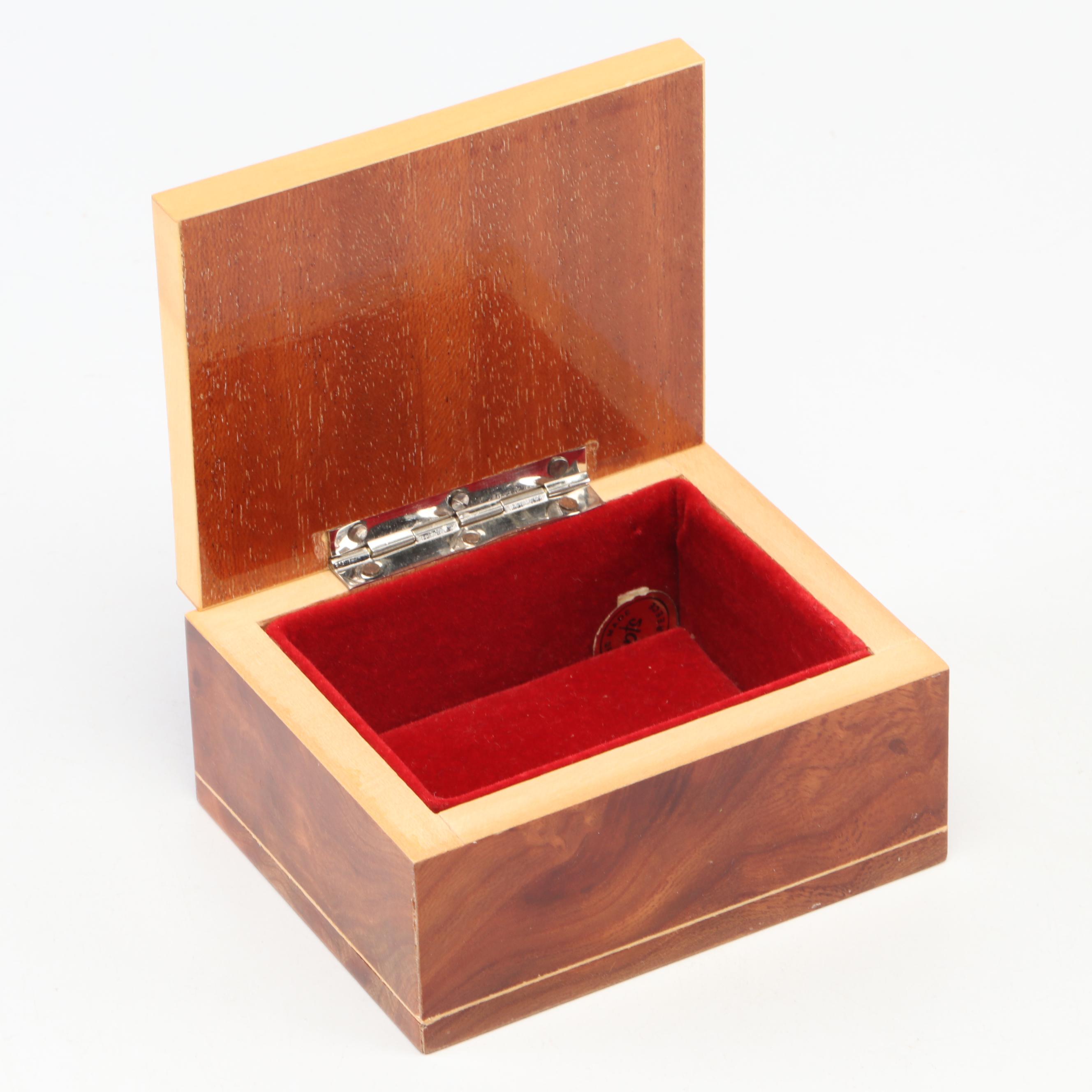 Lathe-Turned Wood Table Lamp With Humidors and Music Box | EBTH