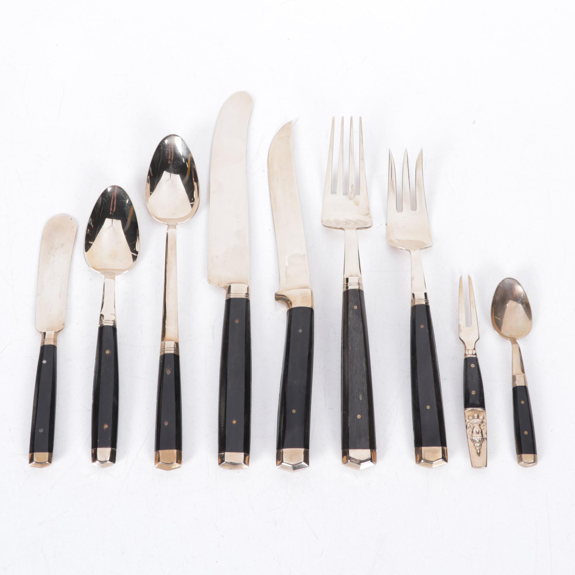 S. Samran Thailand Bronze Alloy and Rosewood Flatware and Serving Utensils | EBTH