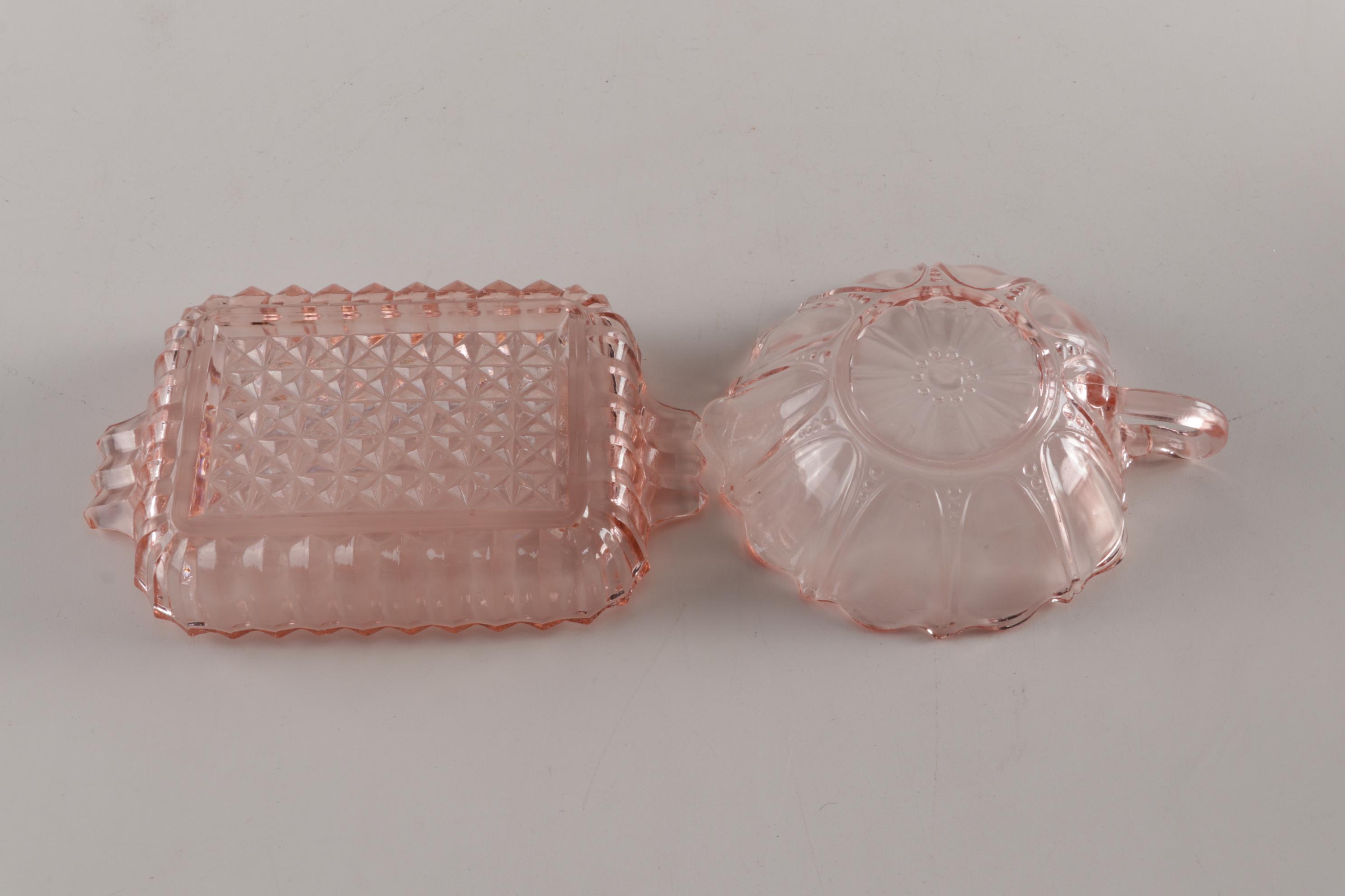 Pink Depression and Other Glass Table Accessories and Serveware | EBTH