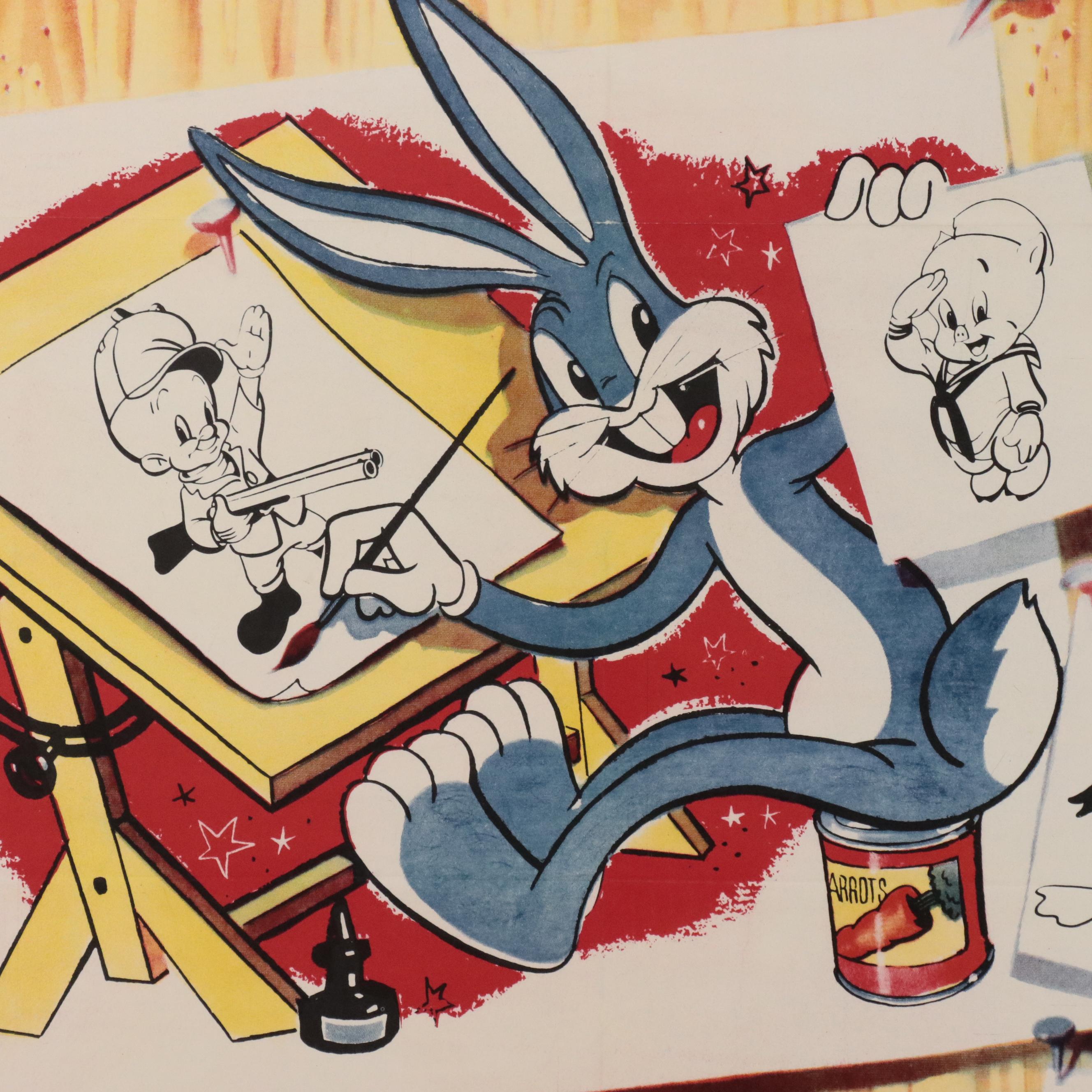 "Looney Tunes Merrie Melodies Cartoon" One Sheet TV Show Poster, 1952 ...