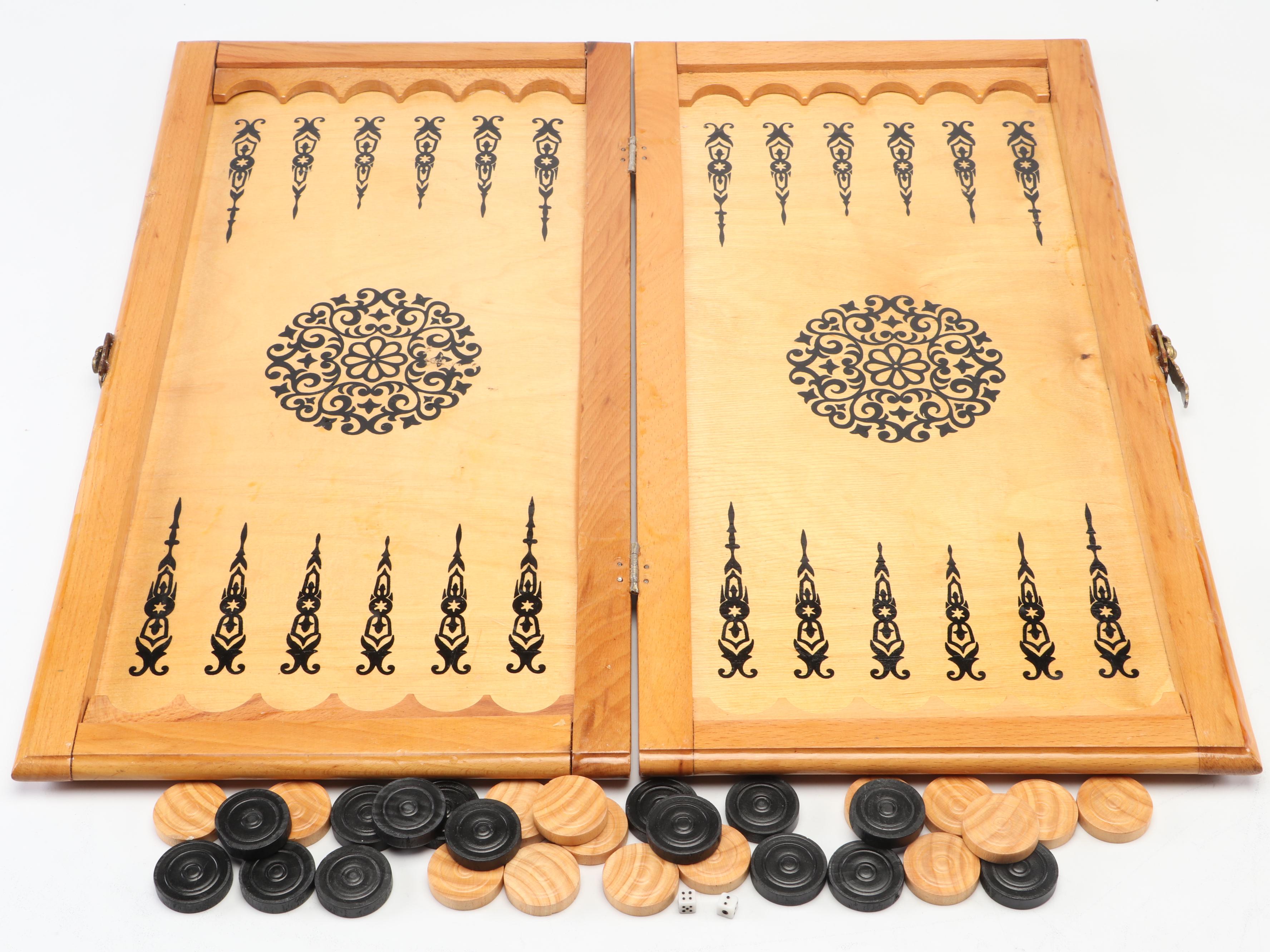 Russian Folding Wooden Backgammon Board | EBTH