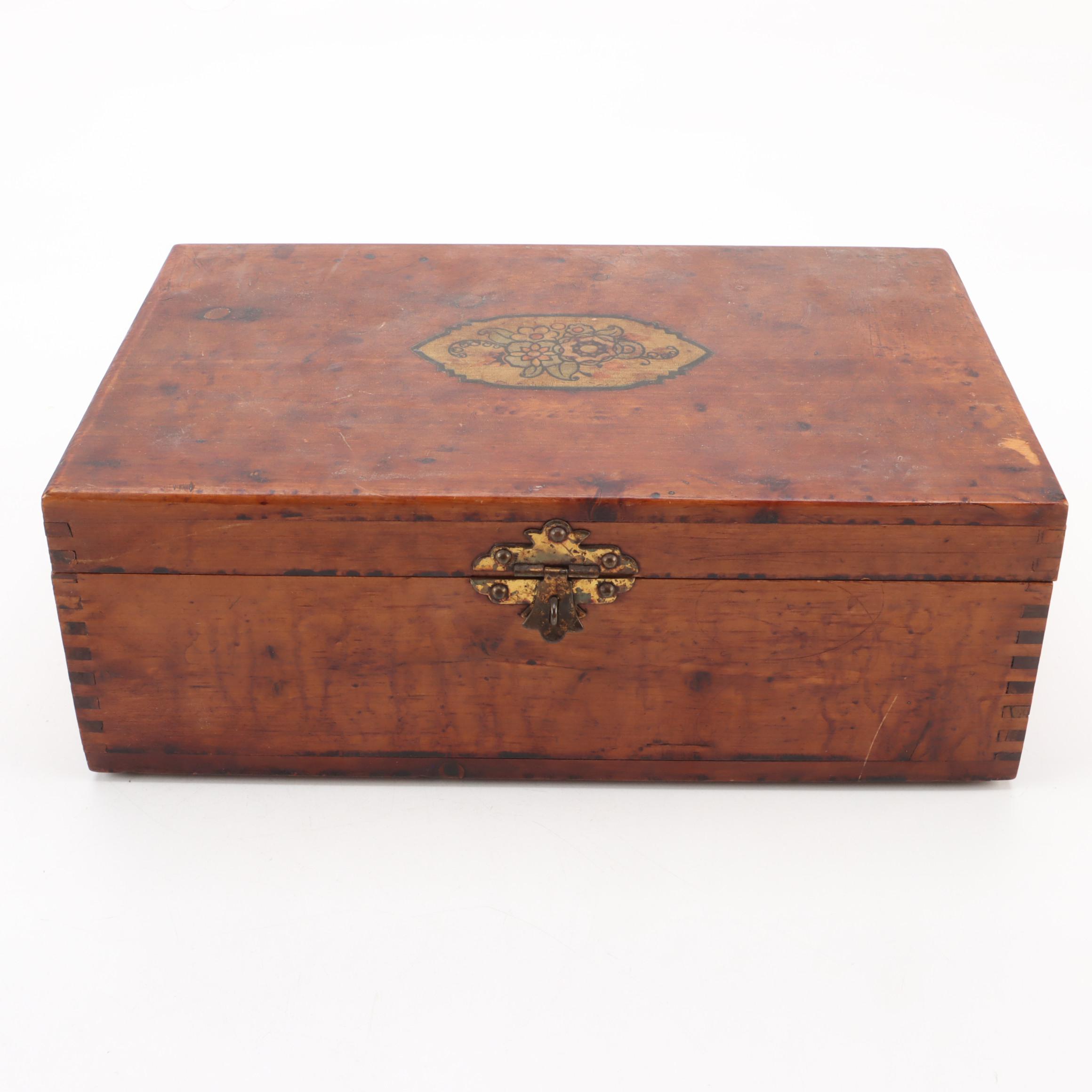 I'sis Silk Stocking Box with Sewing Box and Notions | EBTH