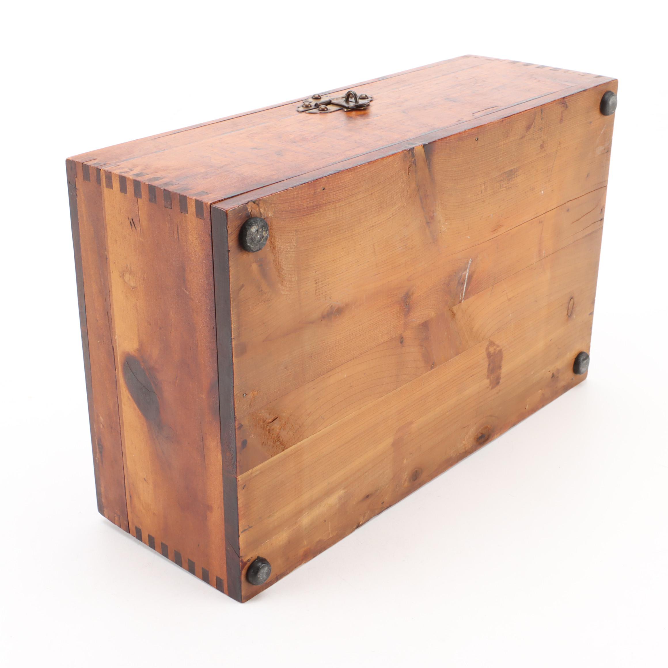 I'sis Silk Stocking Box with Sewing Box and Notions | EBTH