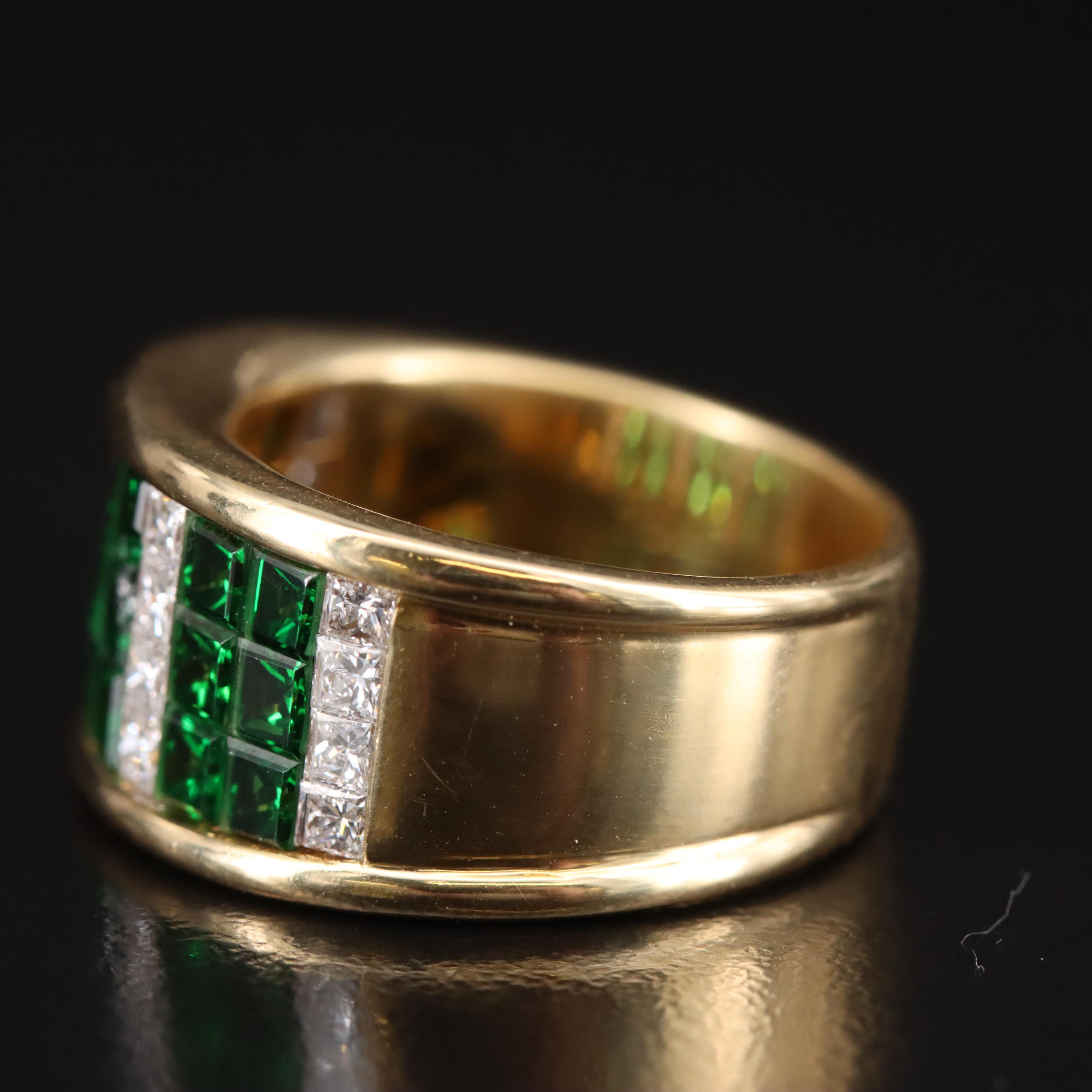 18K Tsavorite and Diamond Ring | EBTH