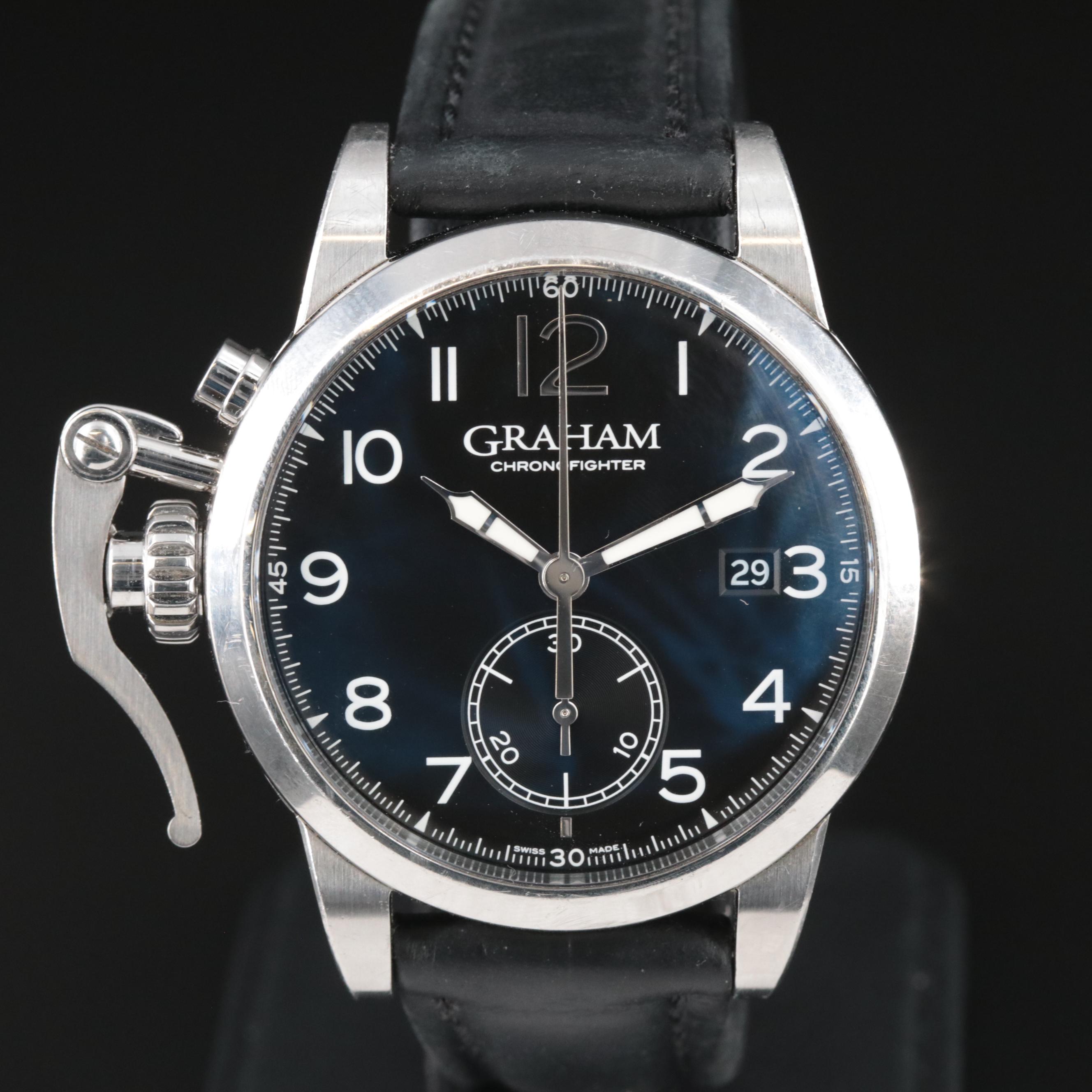 Graham Chronofighter Stainless Steel Chronograph Watch | EBTH