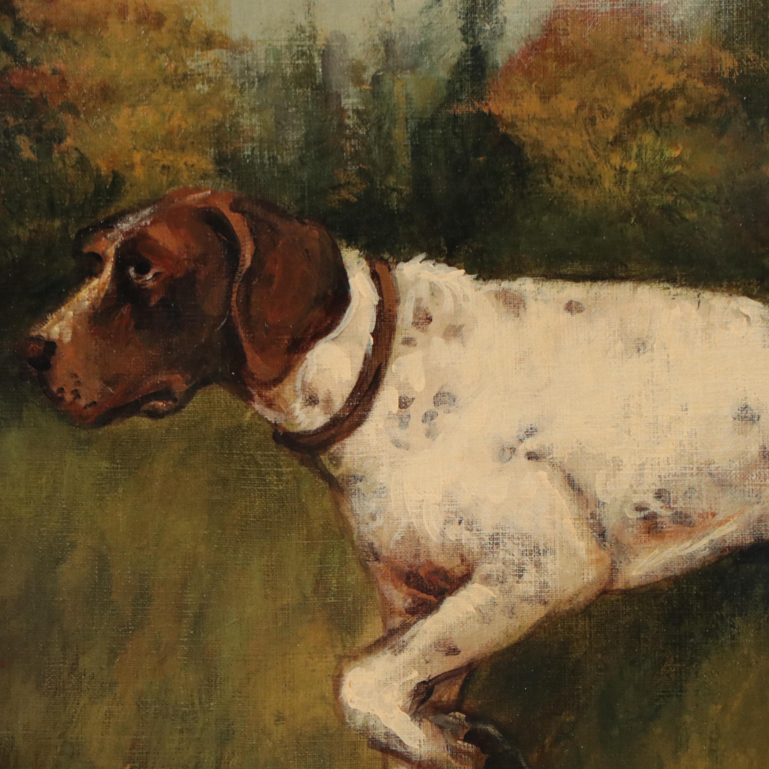 Portrait Oil Painting of Three Dogs in Field | EBTH