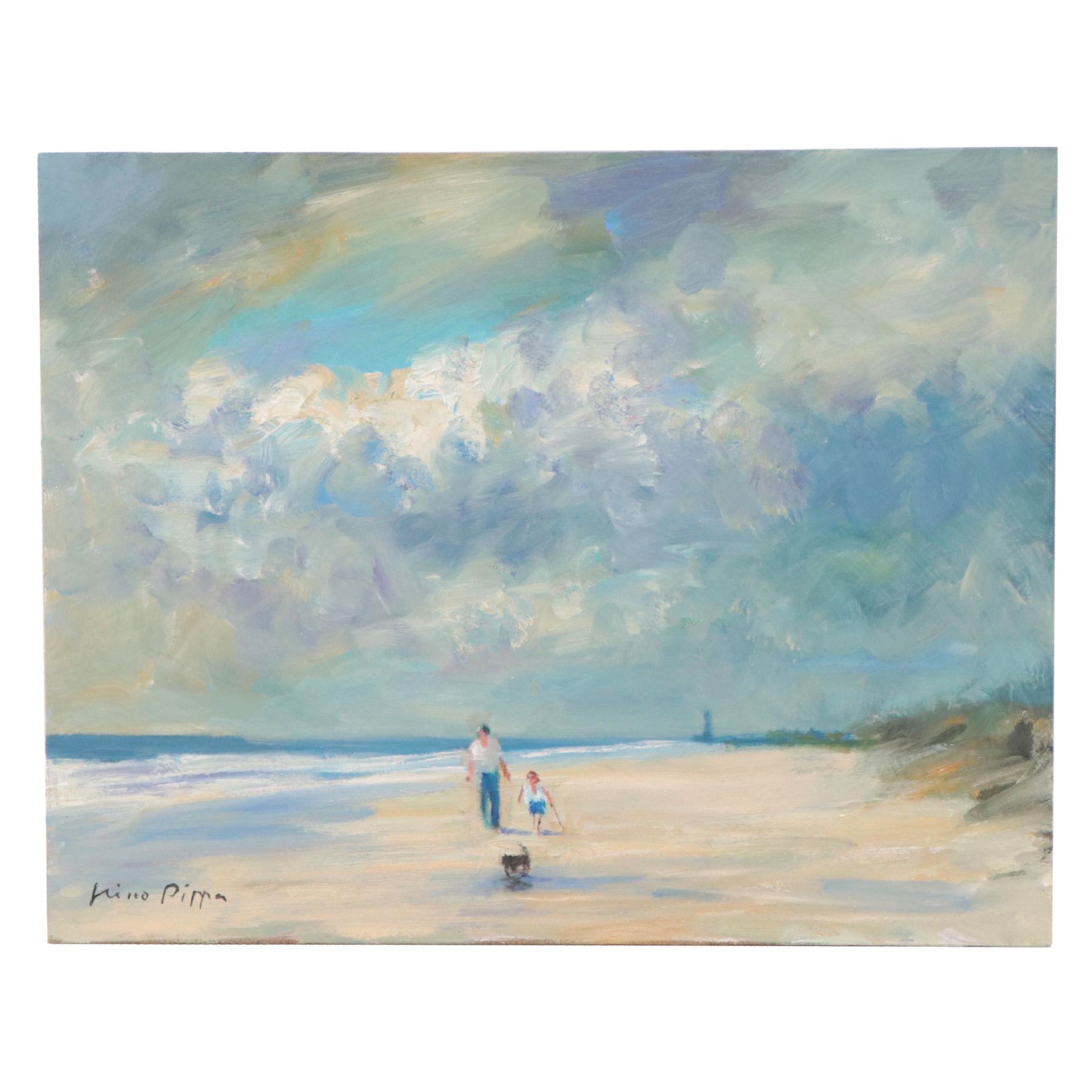 Nino Pippa Oil Painting "Southeast Florida - Three's Company at the ...