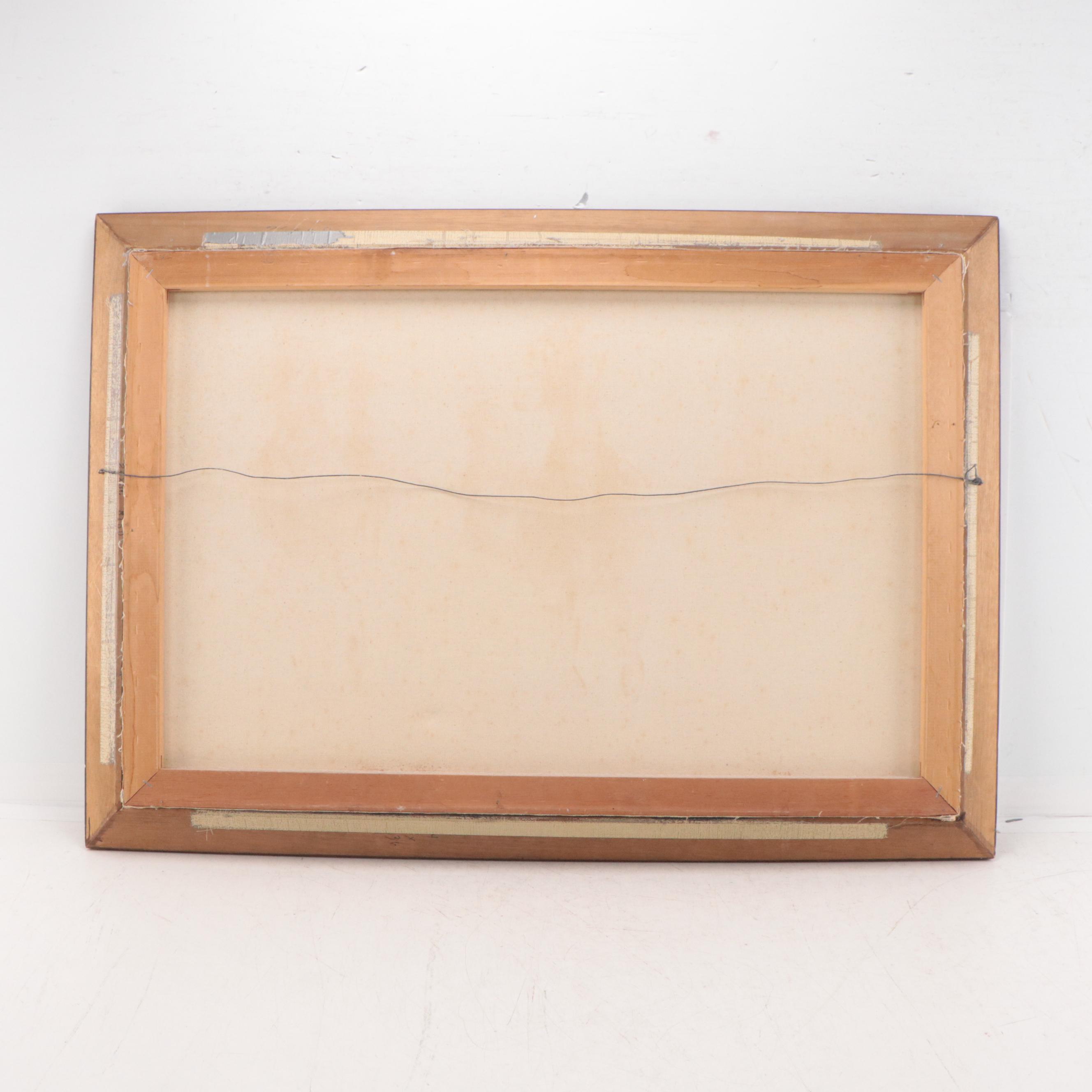 Impressionistic Style Oil Painting of Horse Racing, Late 20th Century ...