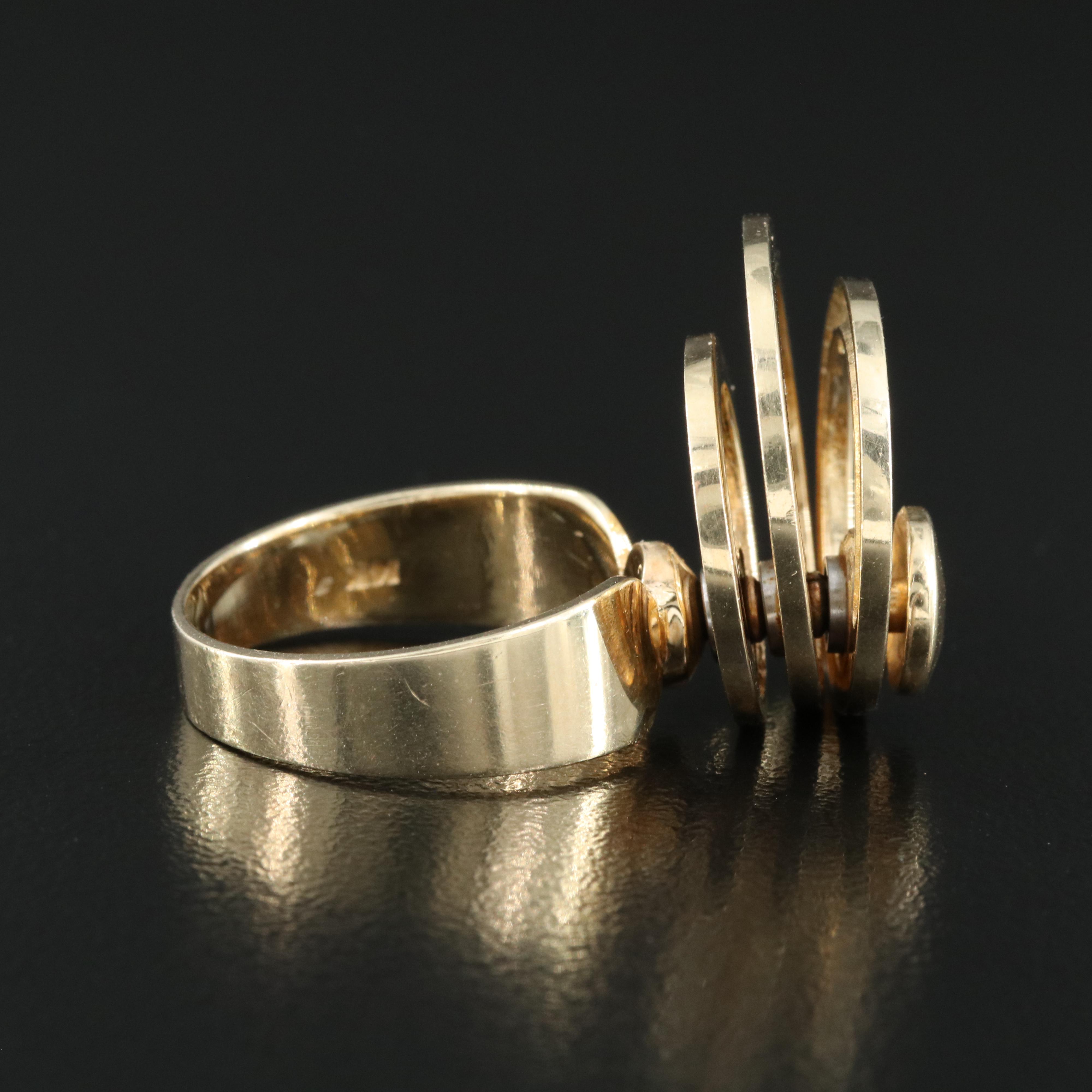 14K Tied Spinner Ring | EBTH