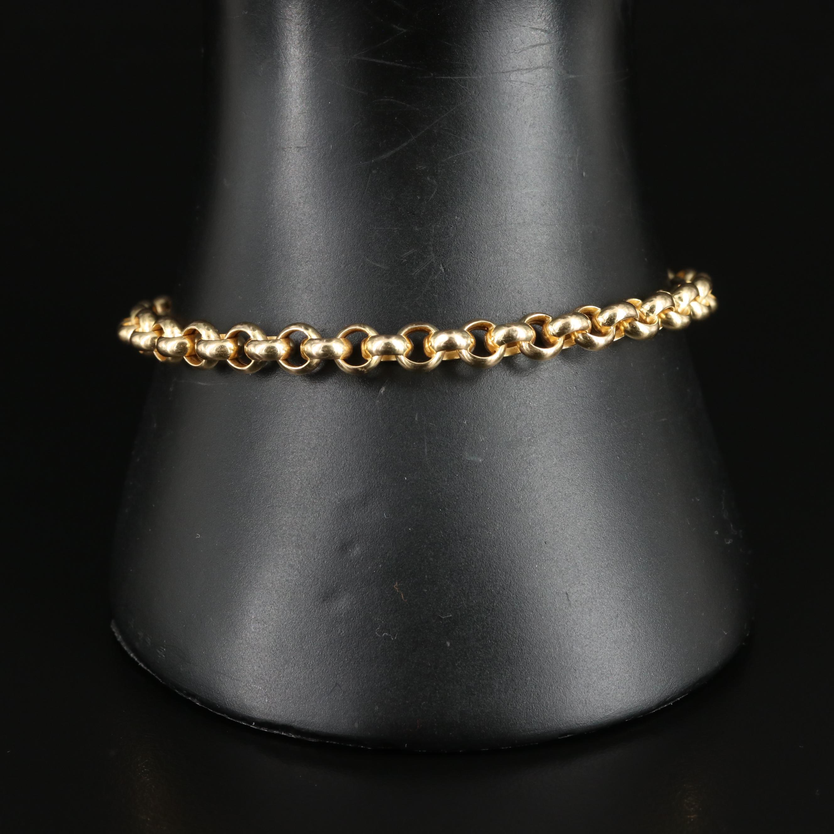 14K Rolo Chain Bracelet | EBTH
