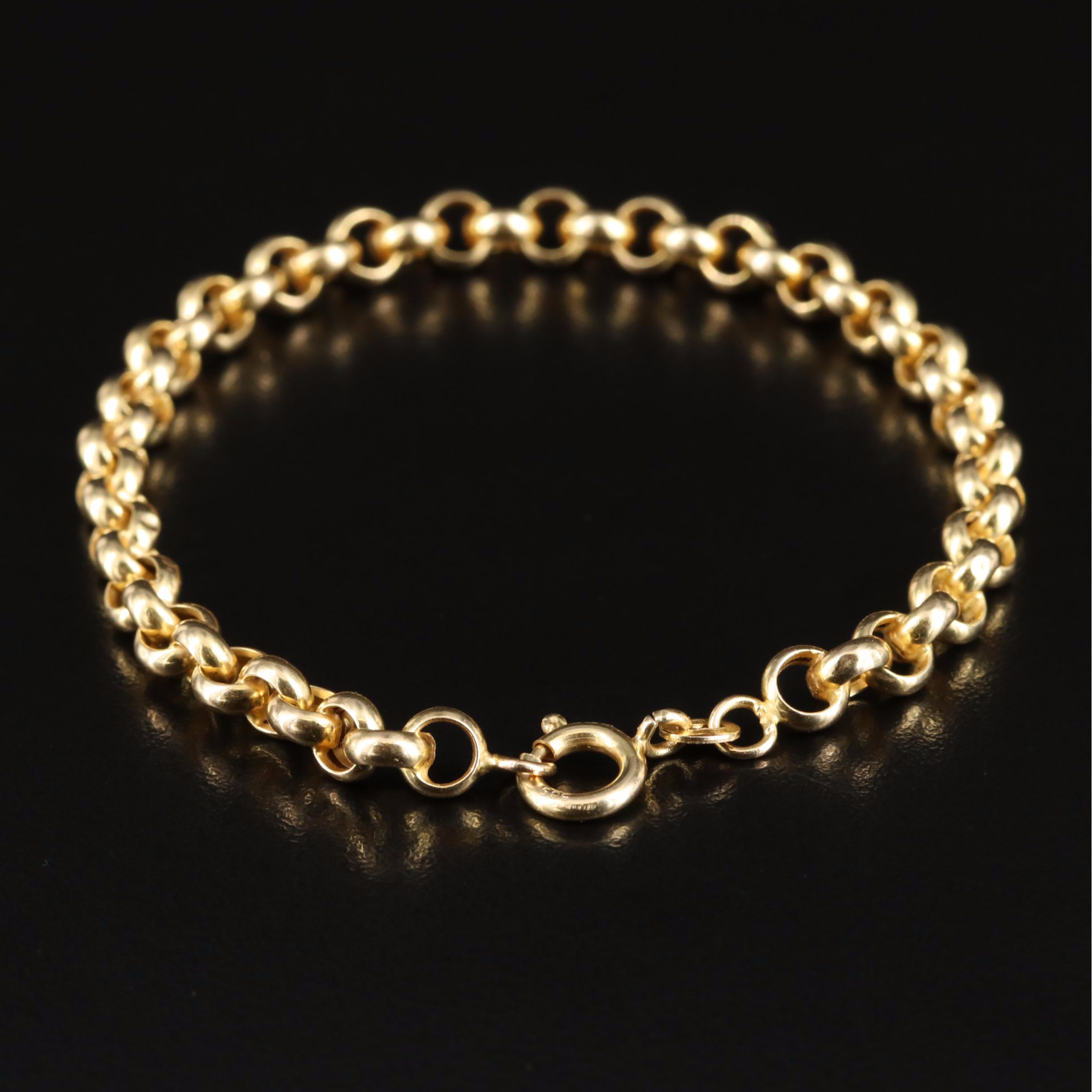 14K Rolo Chain Bracelet | EBTH