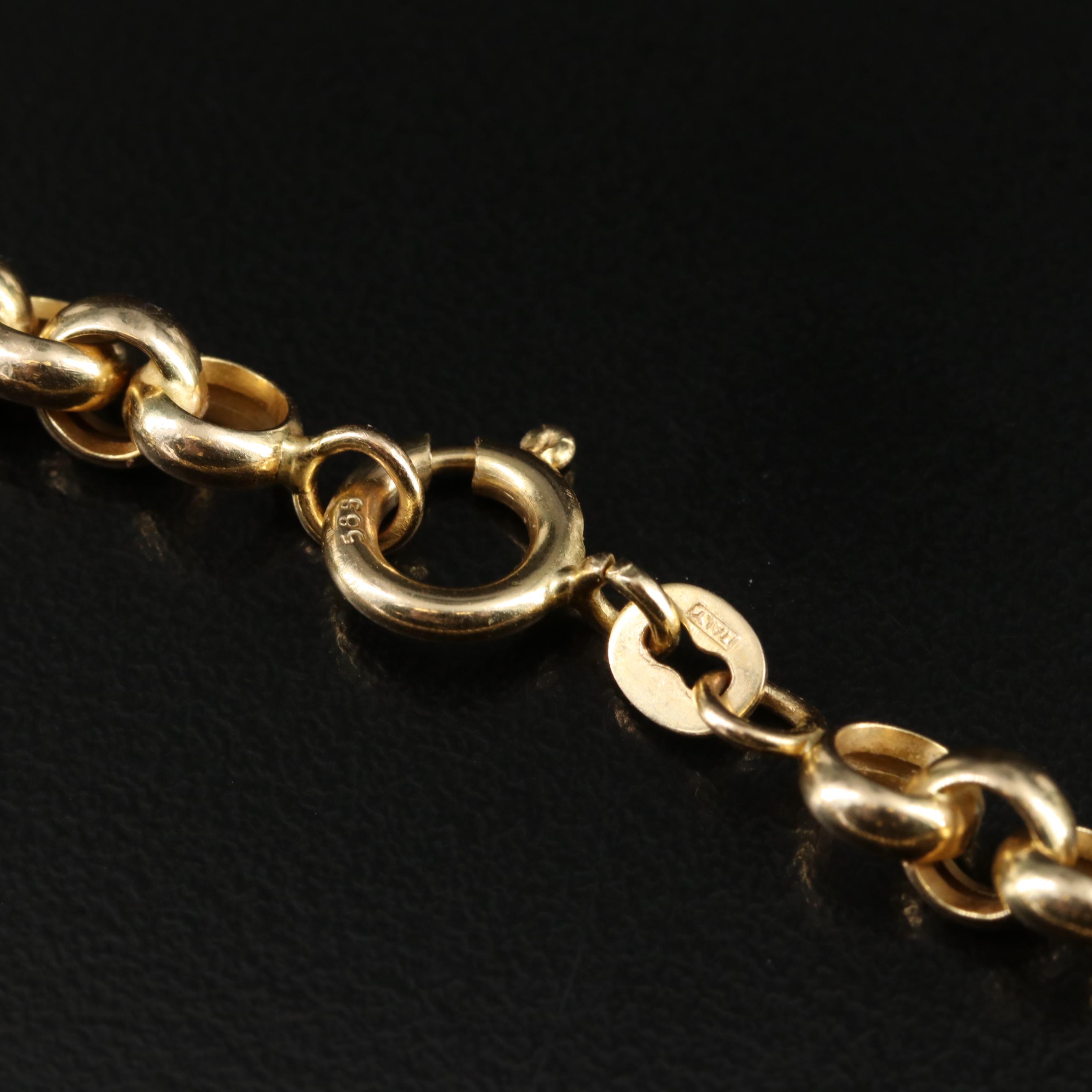 14K Rolo Chain Bracelet | EBTH