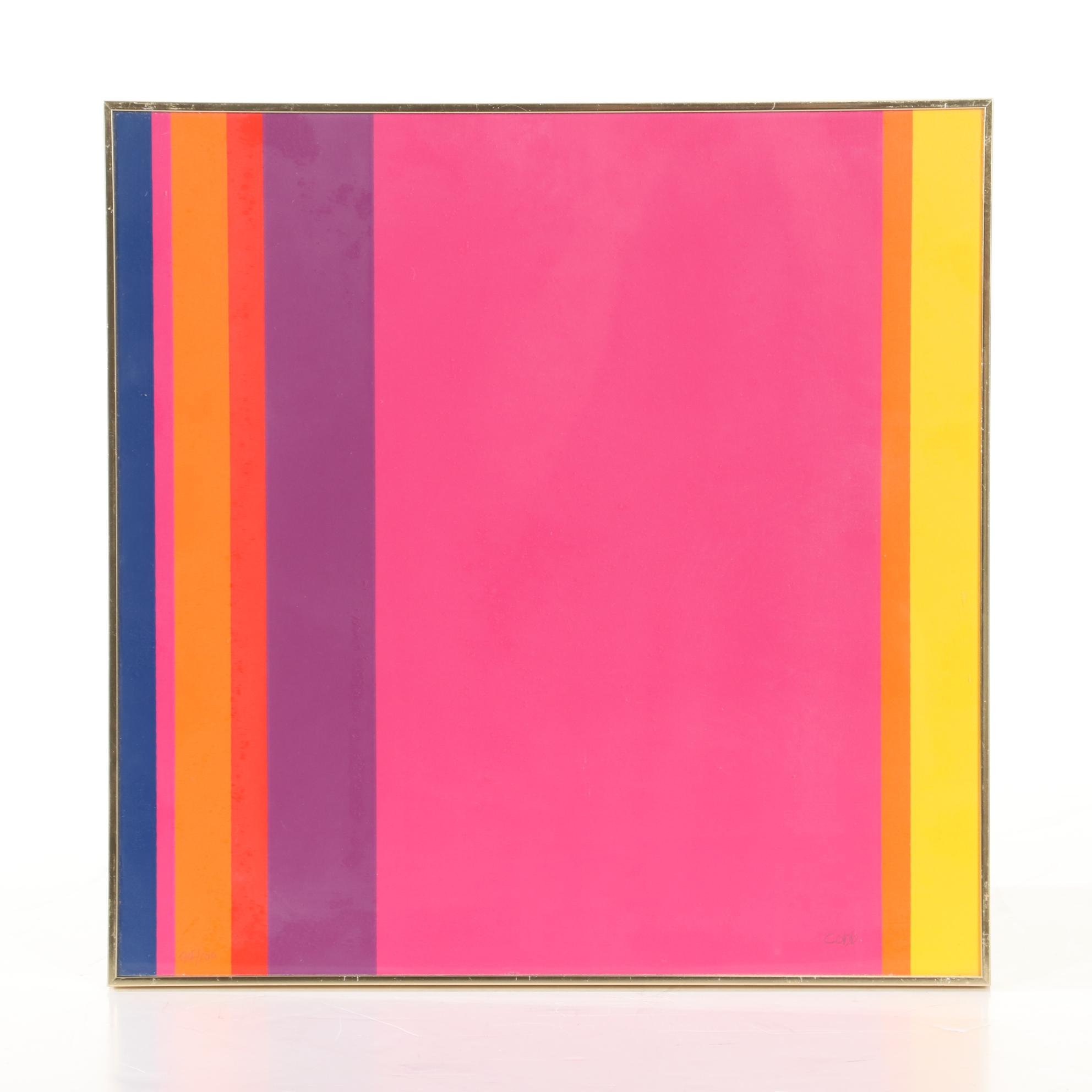 Mid Century Modern Michael Cobb Screenprints "Sextet" | Everything But ...