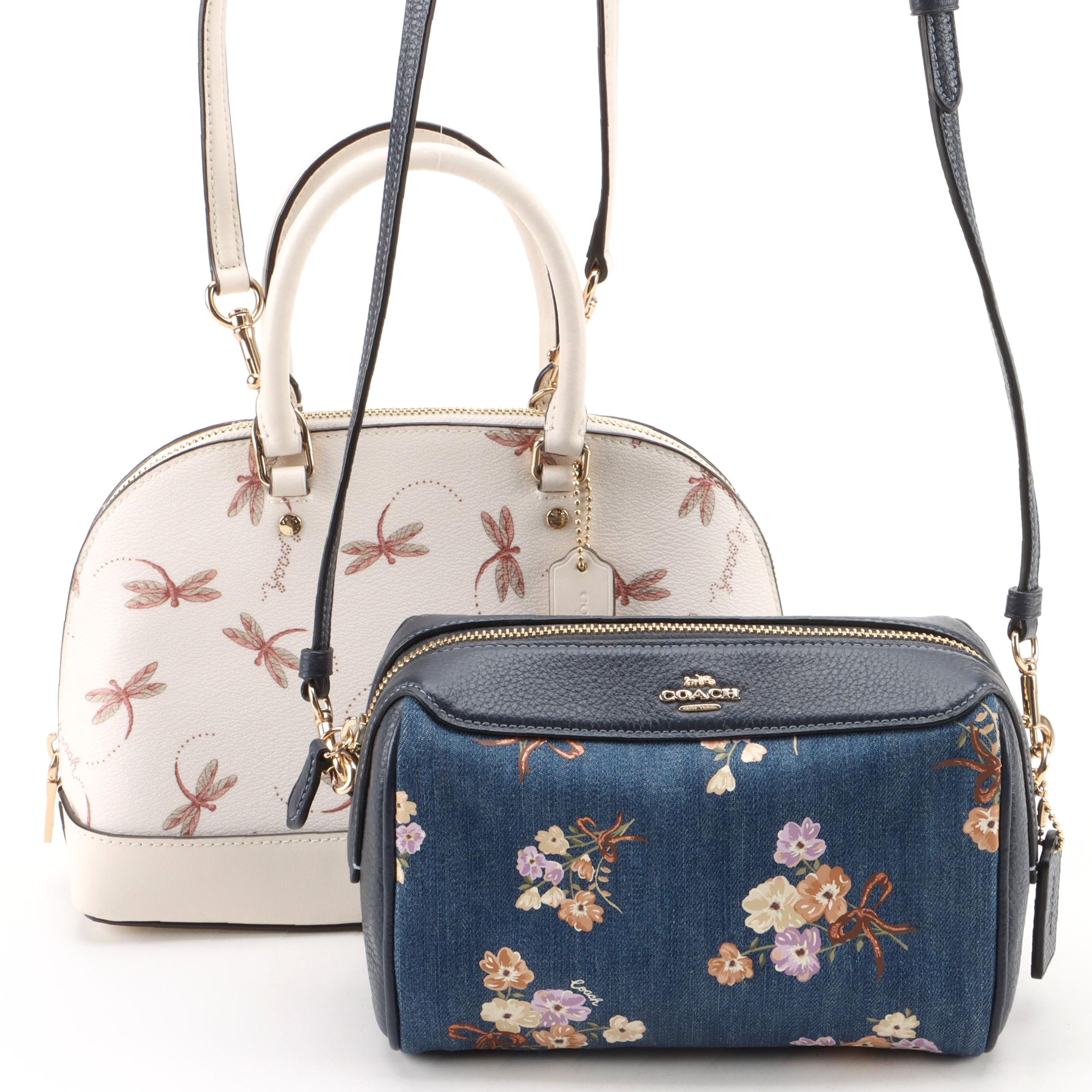 Coach Dragonfly Print Two-Way Mini Sierra Satchel and Floral Print ...