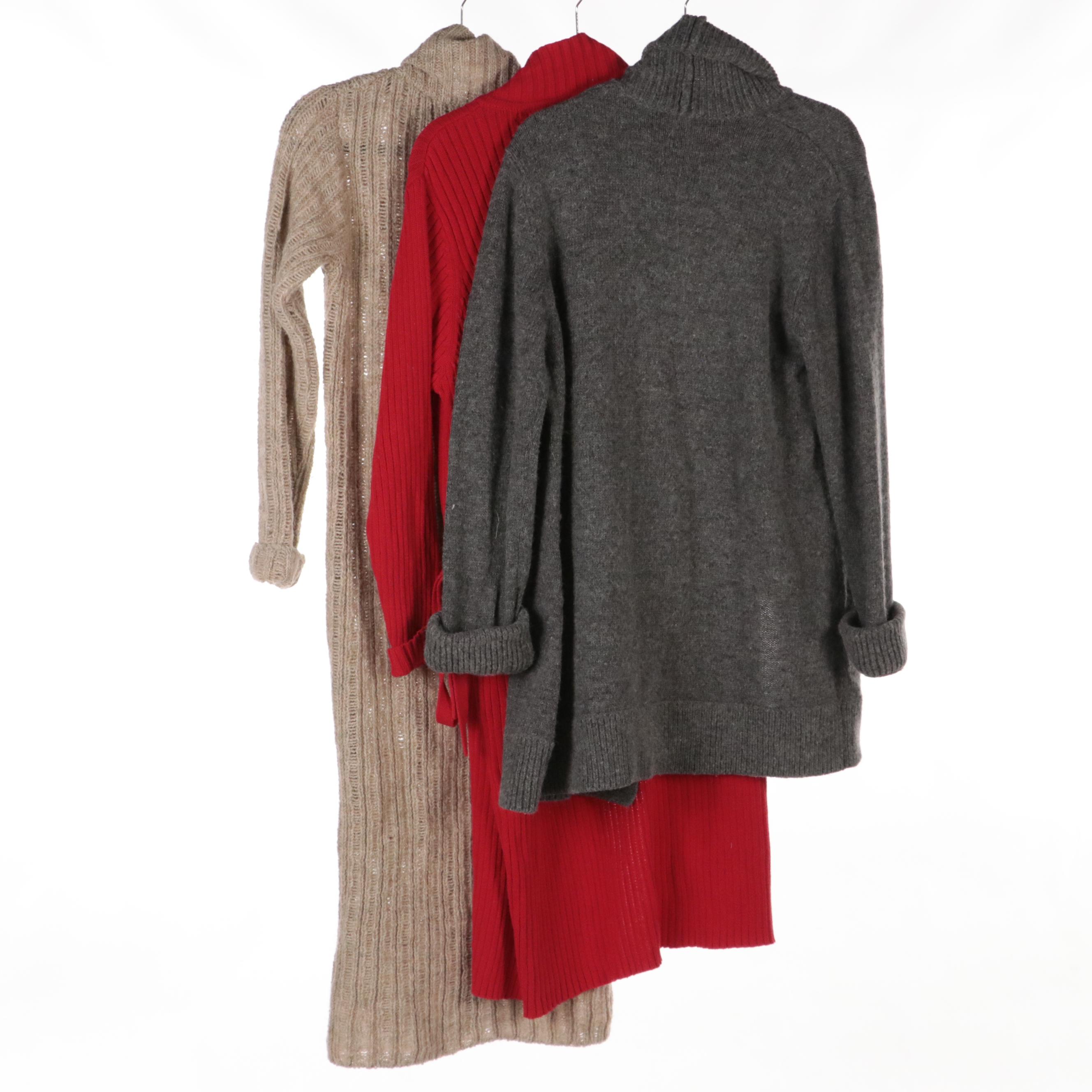 Free People Wool and Kate Hill Cotton Duster Cardigans with City DKNY ...