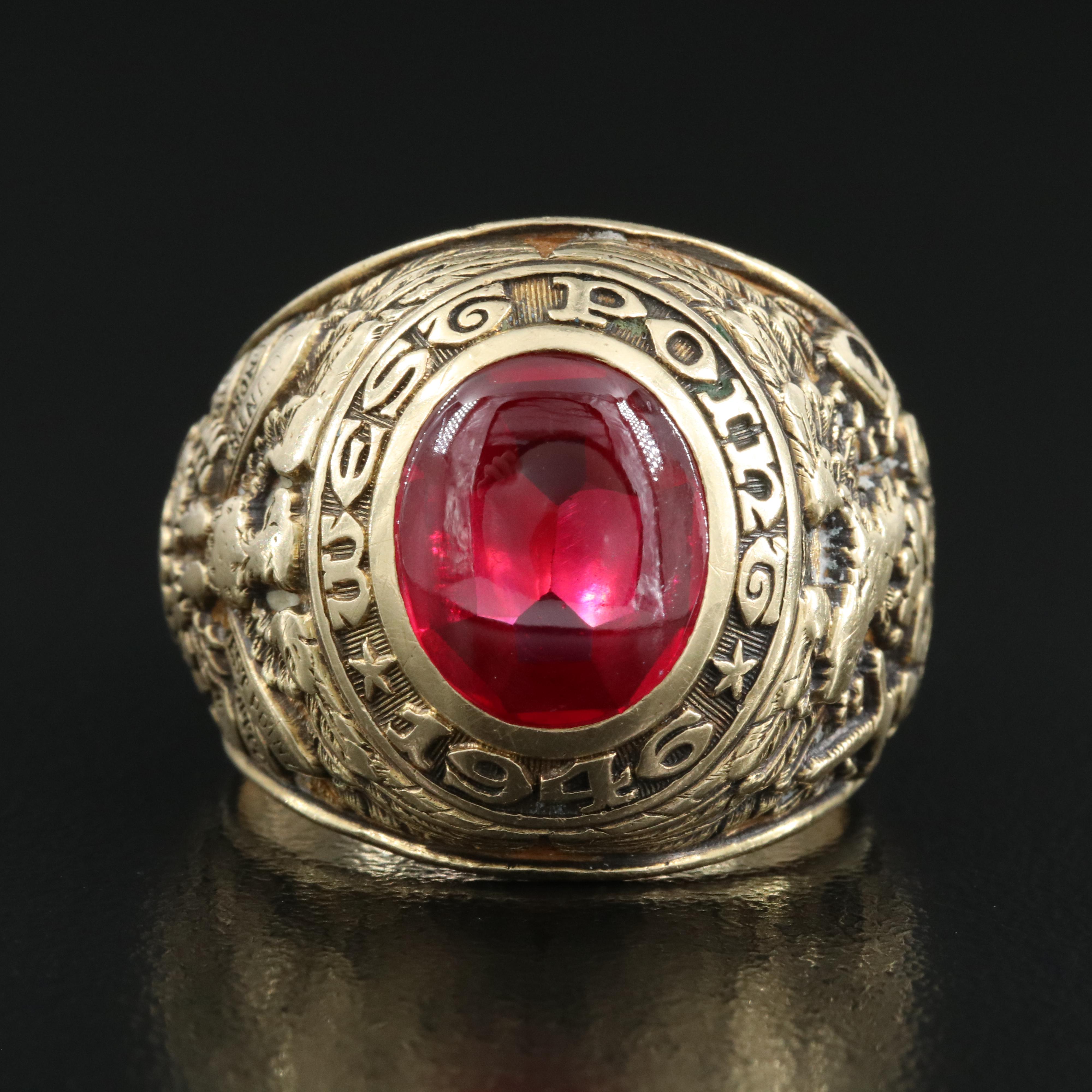 14K Ruby 1946 West Point Class Ring | EBTH