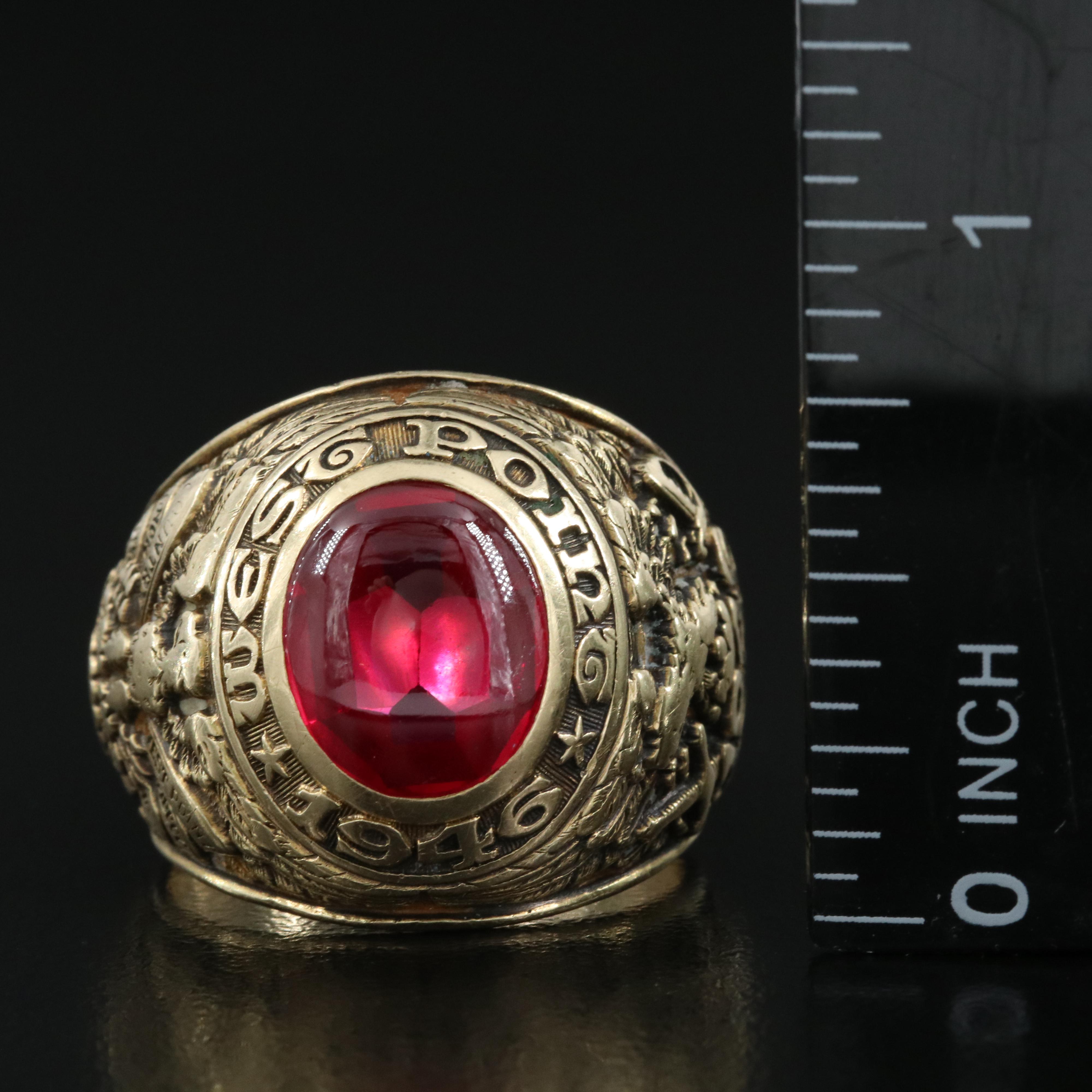 14K Ruby 1946 West Point Class Ring | EBTH