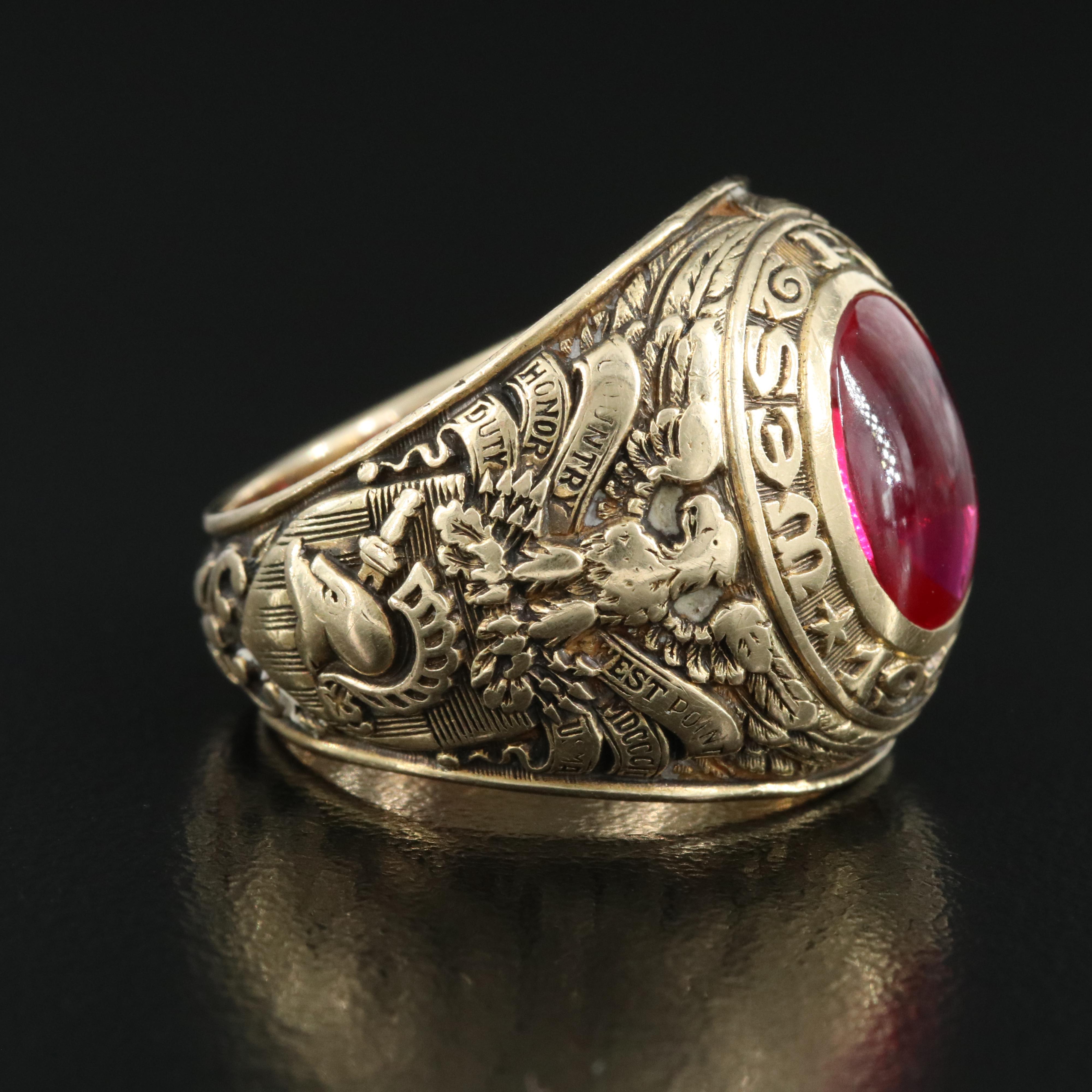 14K Ruby 1946 West Point Class Ring | EBTH