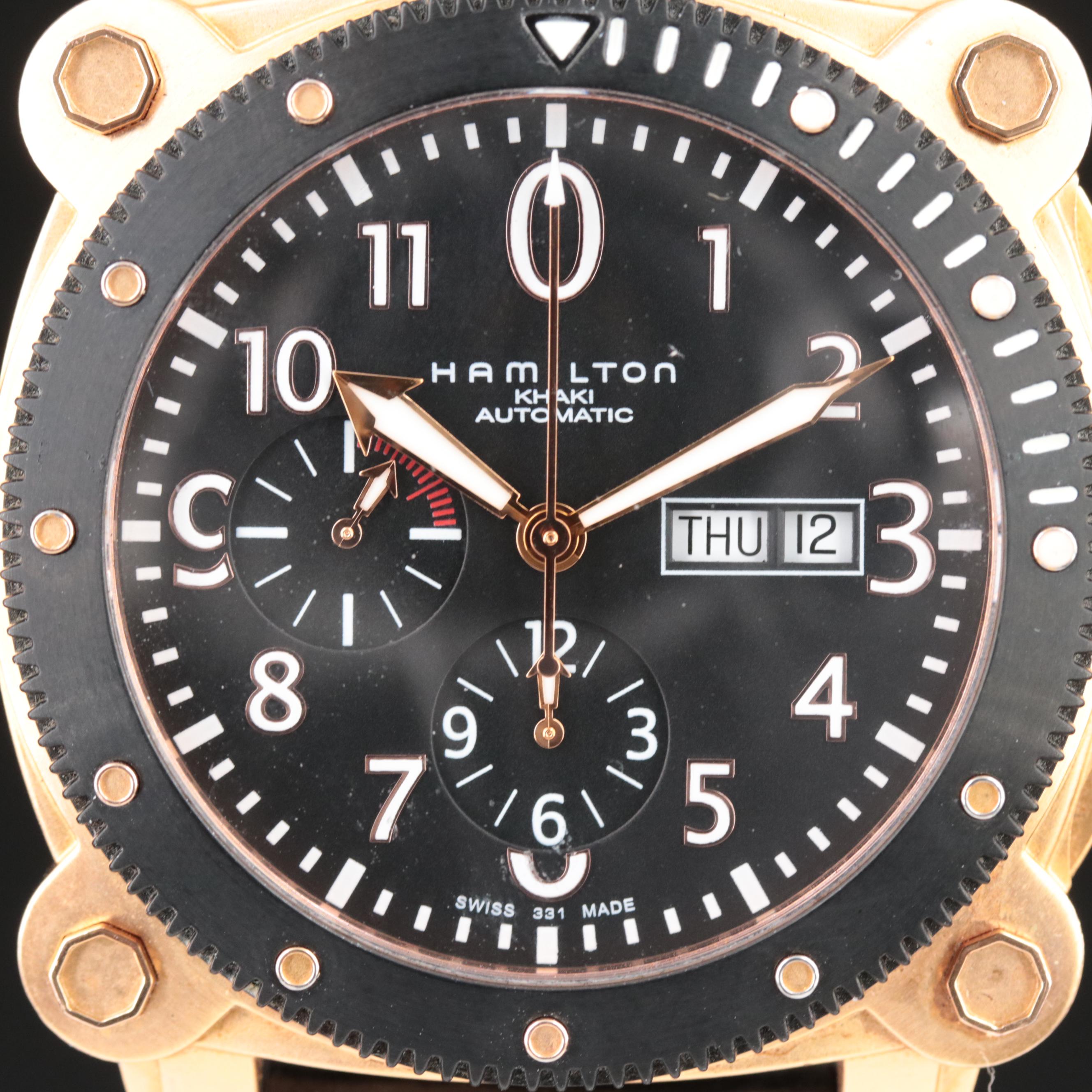Hamilton Khaki Navy BeLOWZERO Gold-Plated Chronograph Wristwatch | EBTH