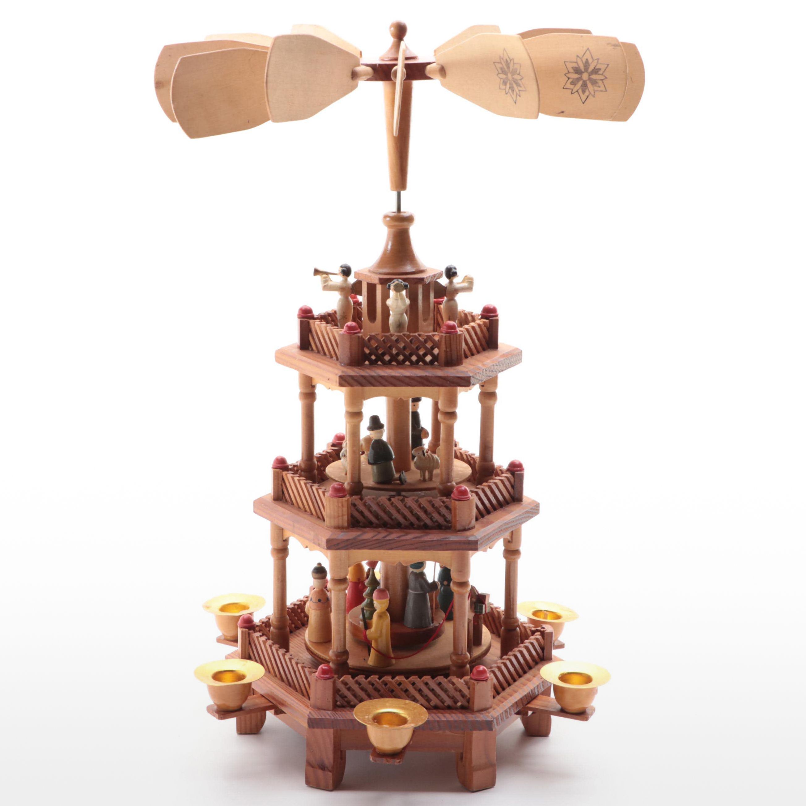 German Style Handcrafted Wooden Christmas Pyramid | EBTH