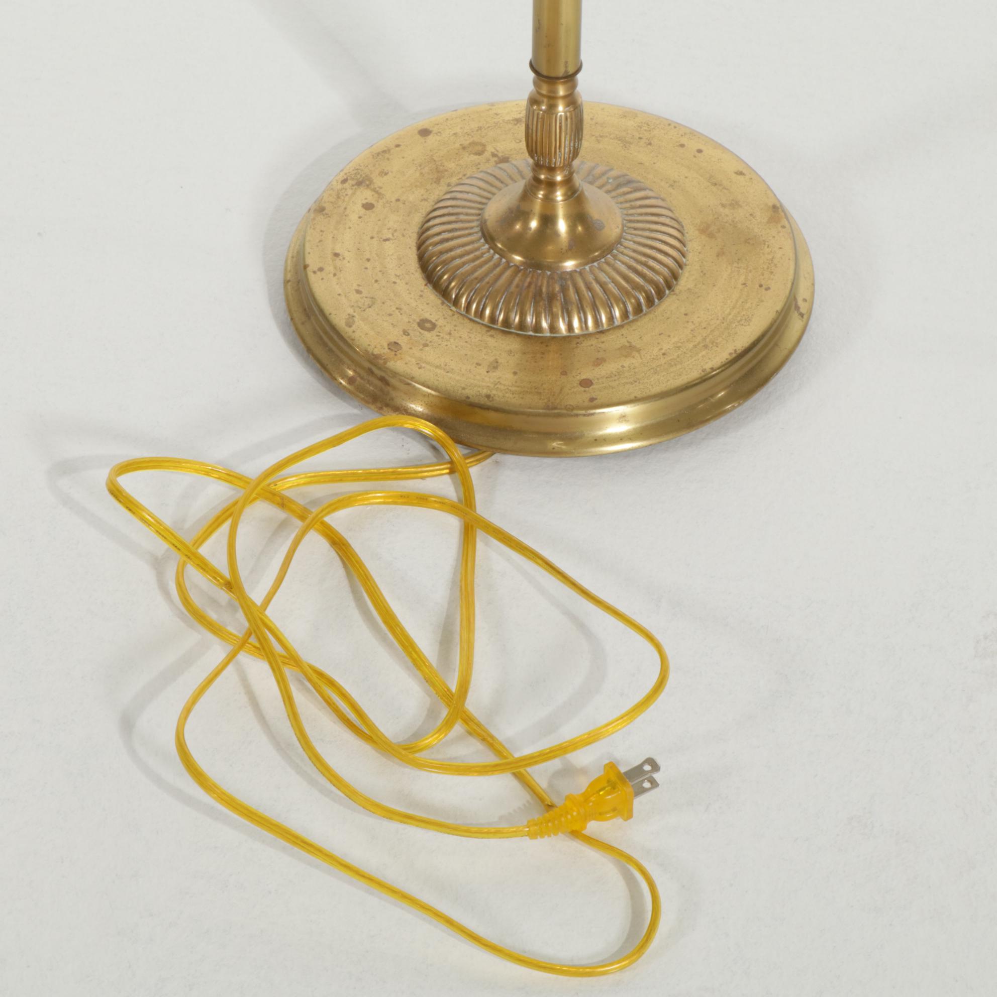 Frederick Cooper Swing Arm Brass Floor Lamp, Mid to Late 20th Century ...