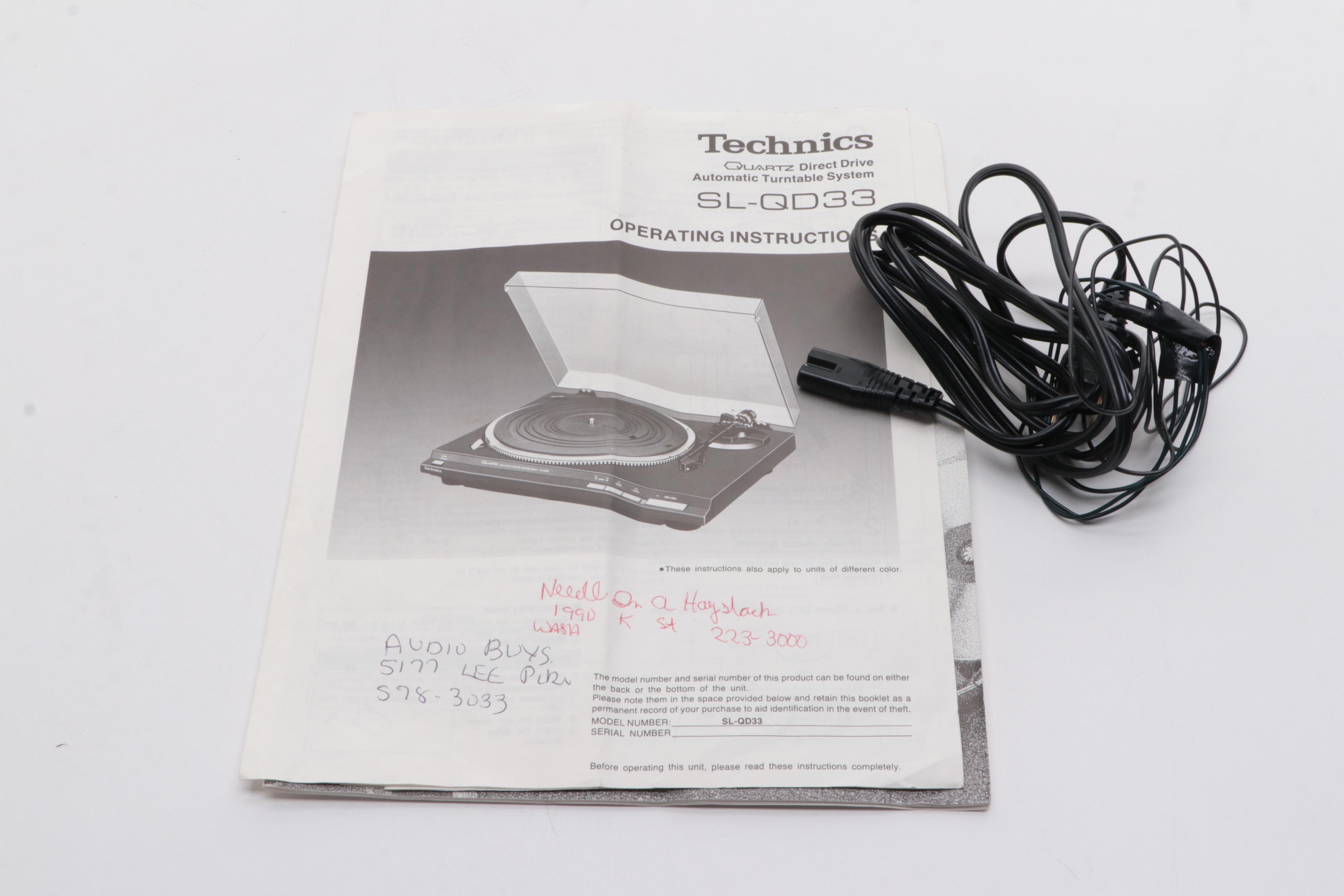 Technics Quartz Automatic Drive Turntable | EBTH