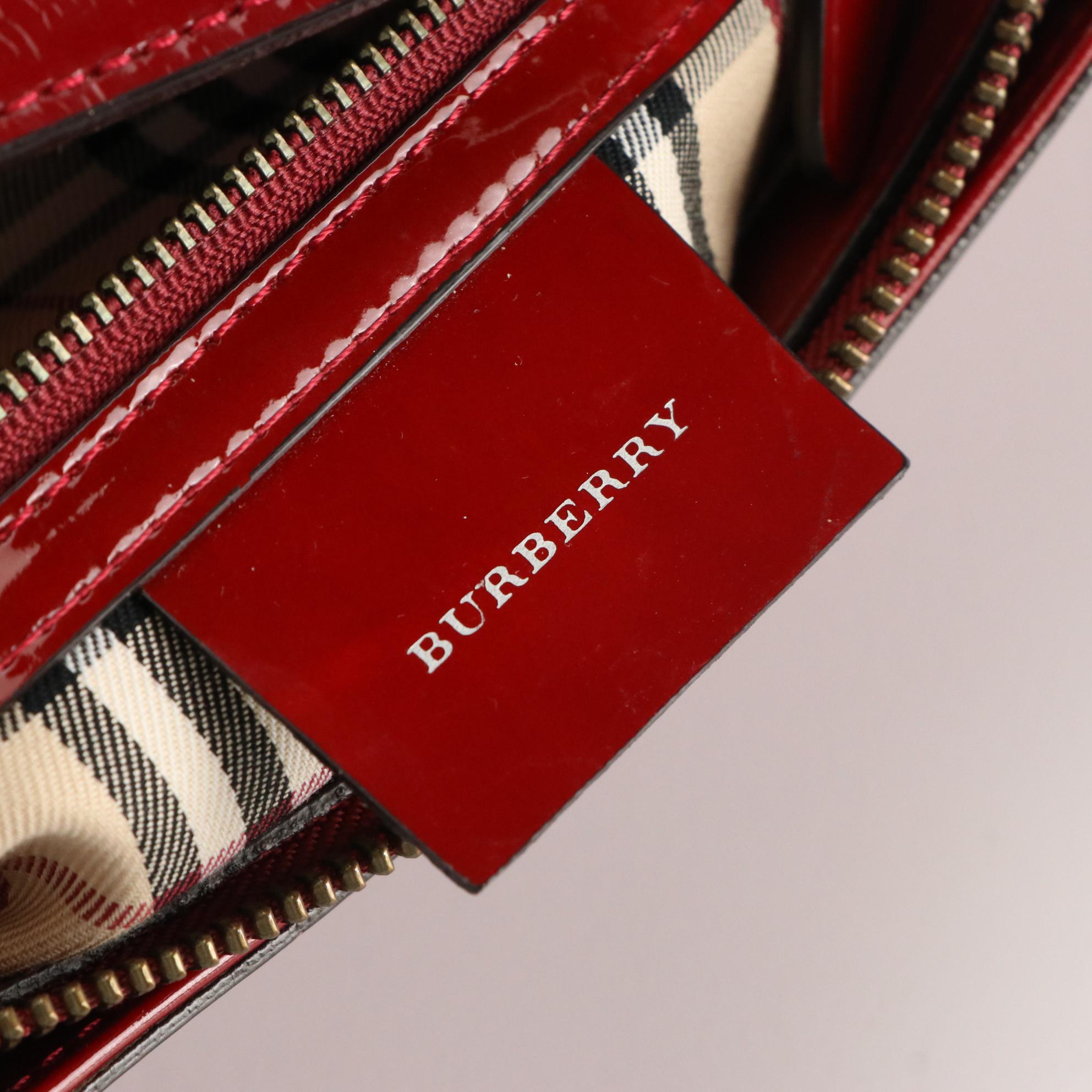 Burberry Red Patent Leather Shoulder Bag | EBTH