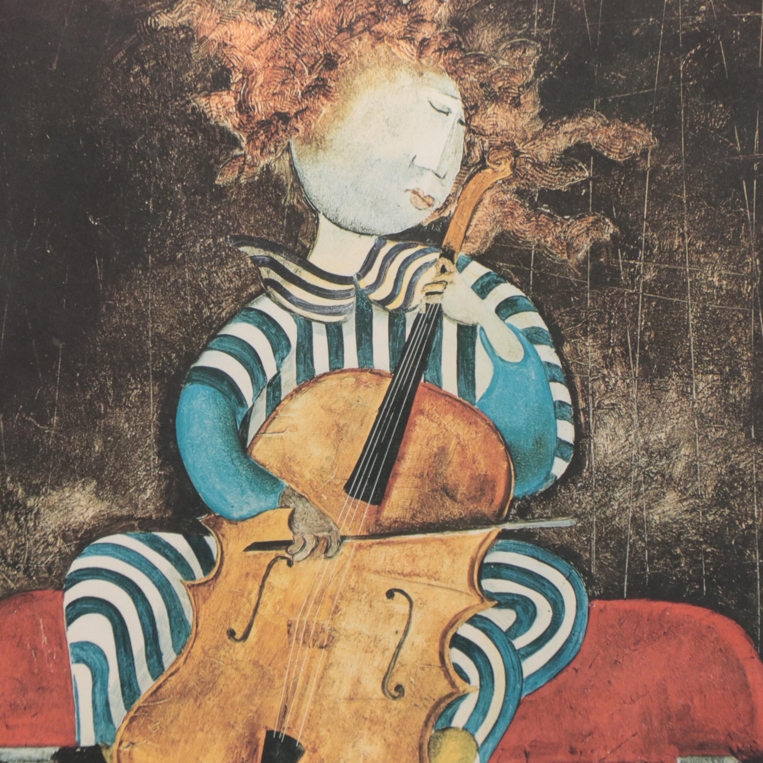 Offset Lithograph After Graciela Rodo Boulanger "Fille Au Violocelle" | EBTH