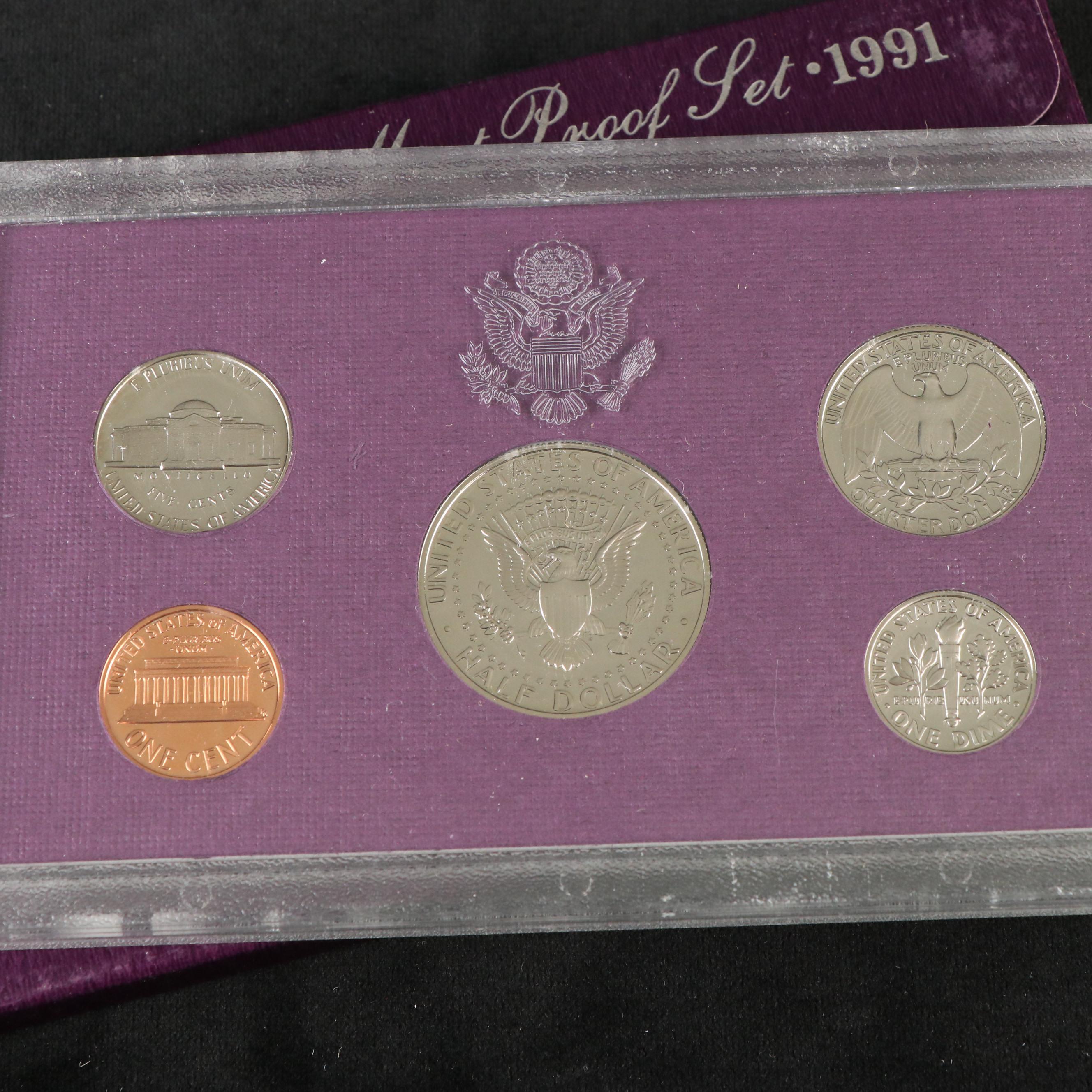 Ninety-Three U.S. Mint Silver Proof Sets and Proof Sets, 1960 to 2020 ...