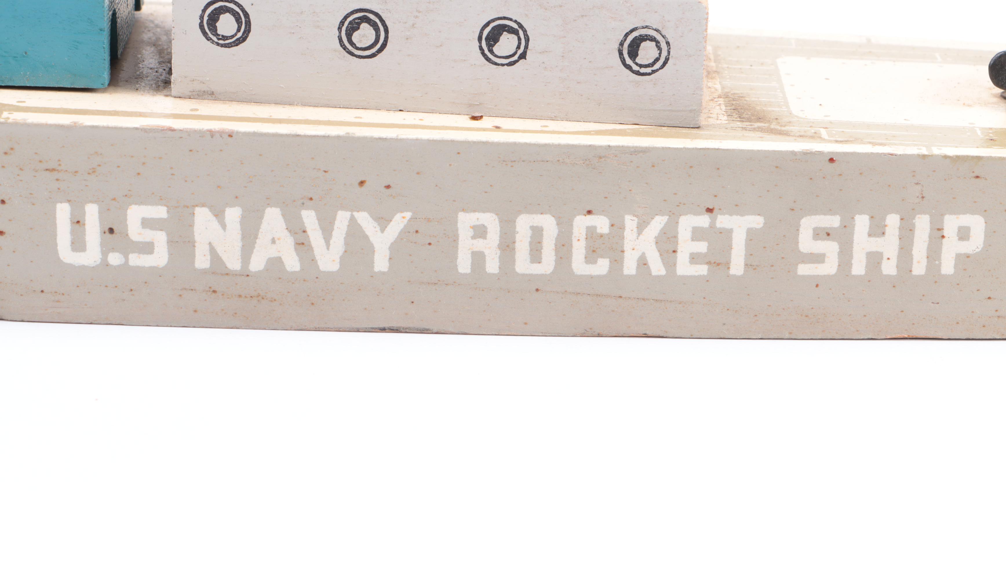 Milton Bradly Tillicum Tiny Fleet with U. S. Navy Rocket Ship Toys, Mid ...