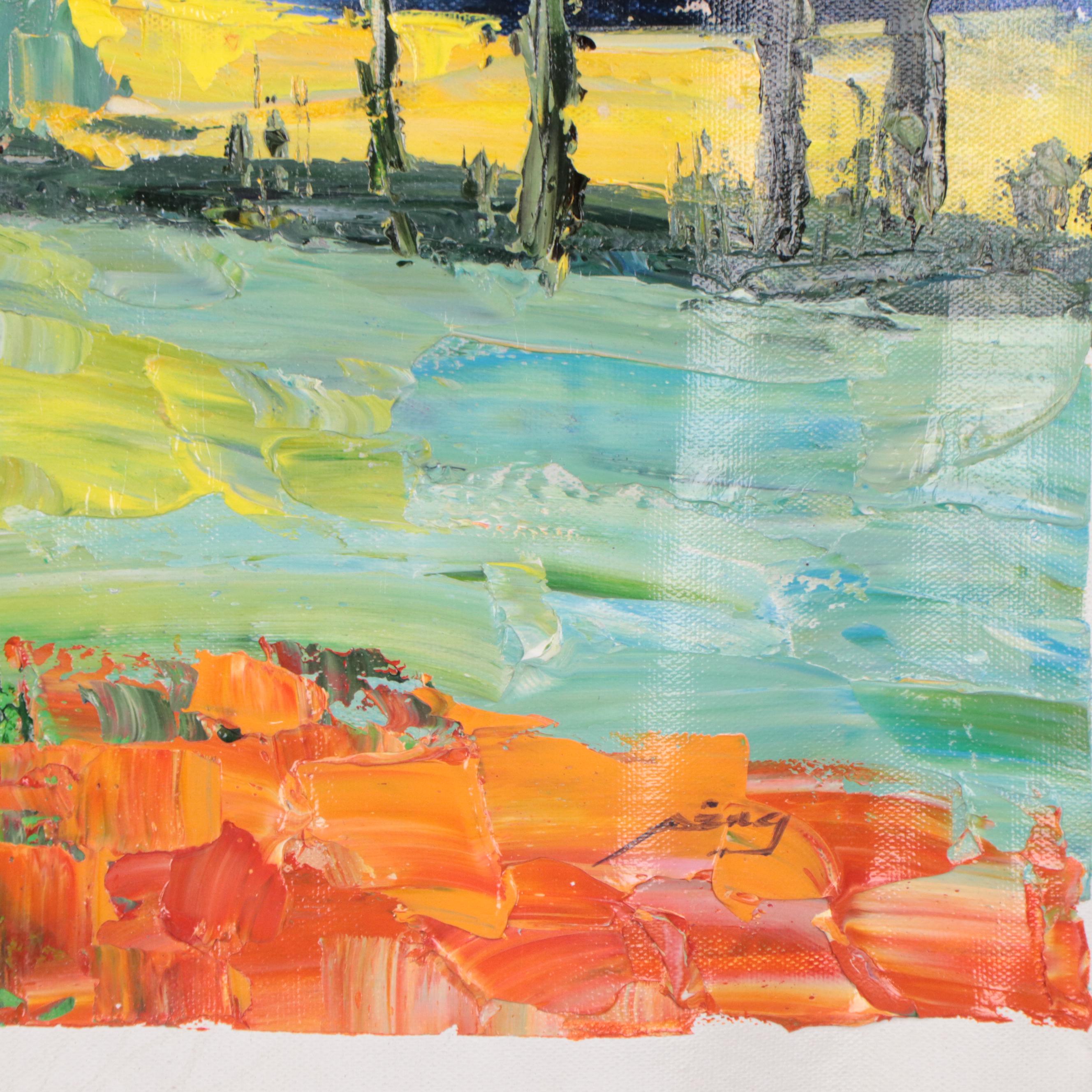 Ping Countryside Landscape Oil Painting | EBTH