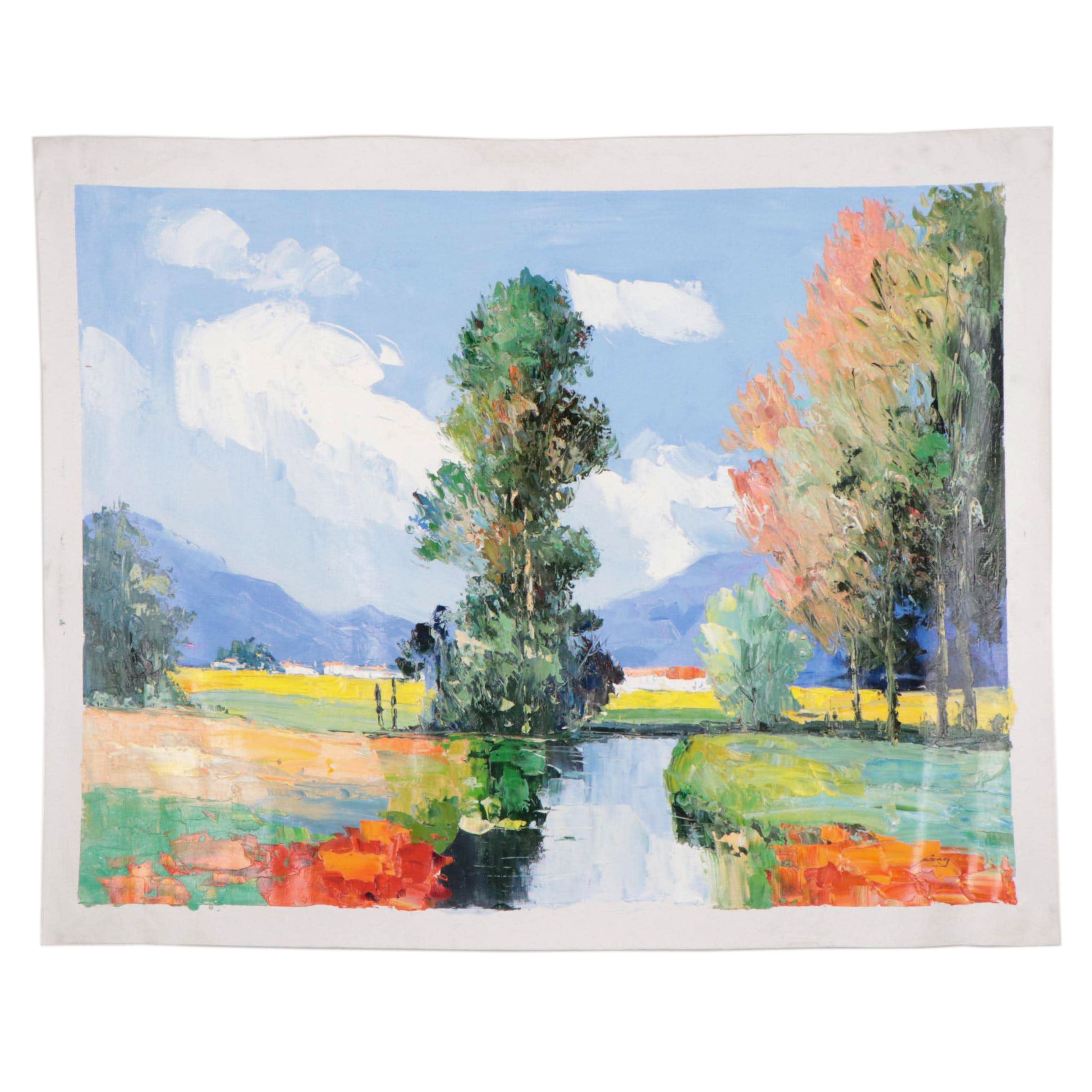 Ping Countryside Landscape Oil Painting | EBTH