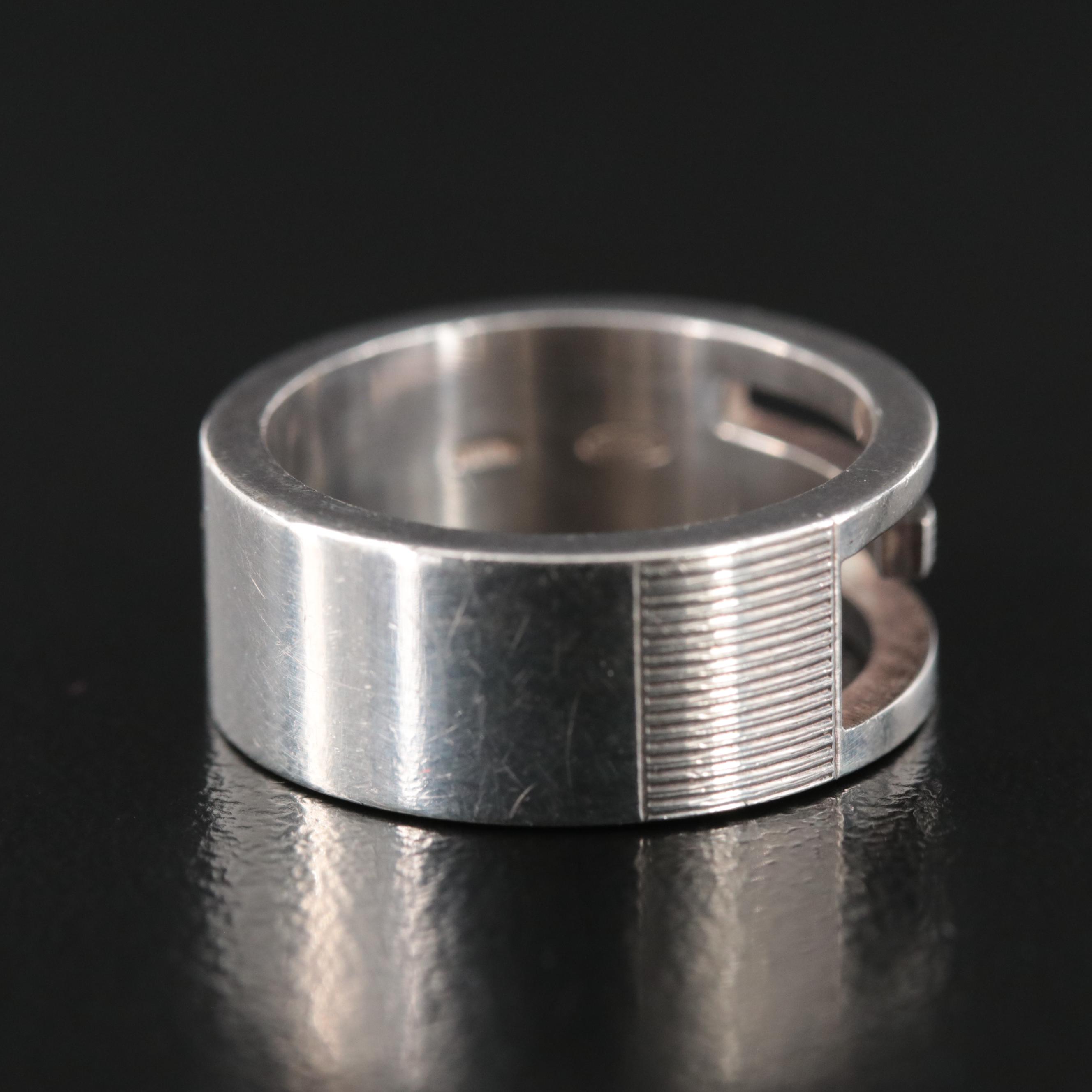 Gucci Sterling G Logo Cut-Out Band | EBTH