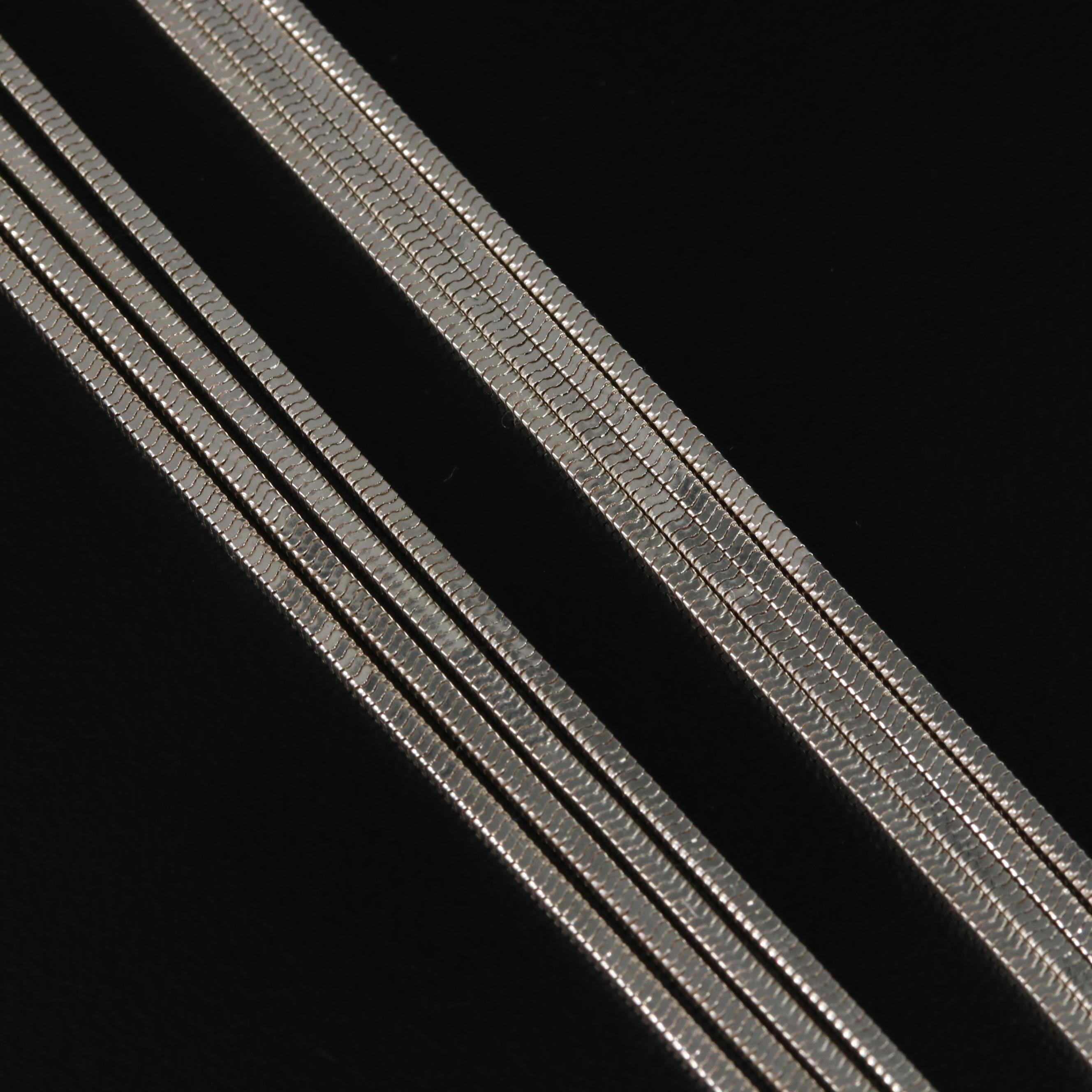 Milor Graduated Square Snake Chain Necklace | EBTH