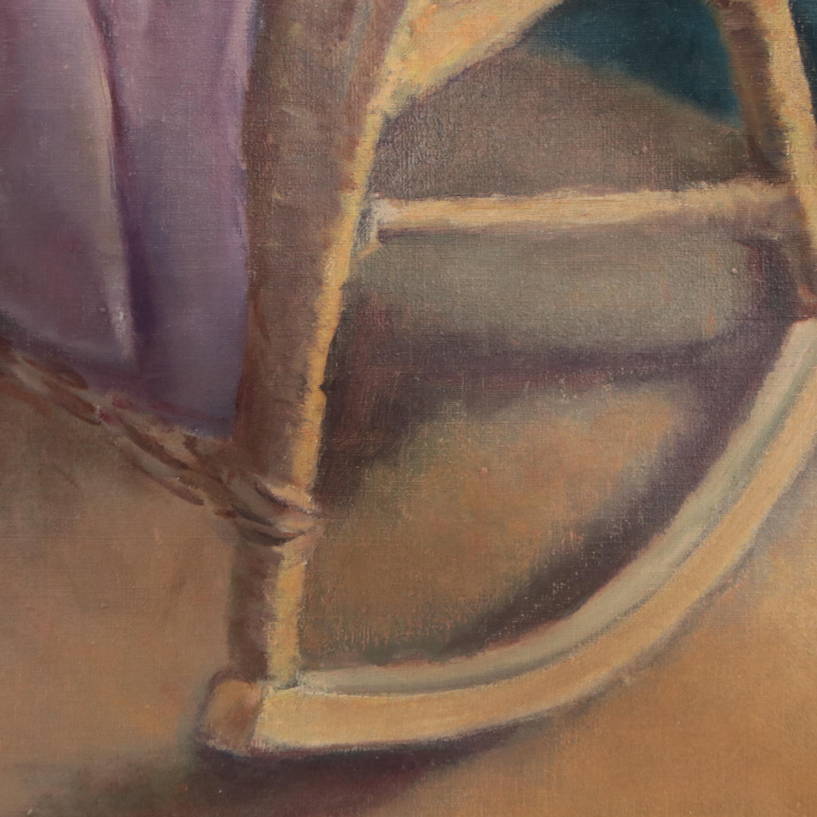 A. Melvin Phillips Oil Painting Portrait of Woman in Repose, 1921 | EBTH